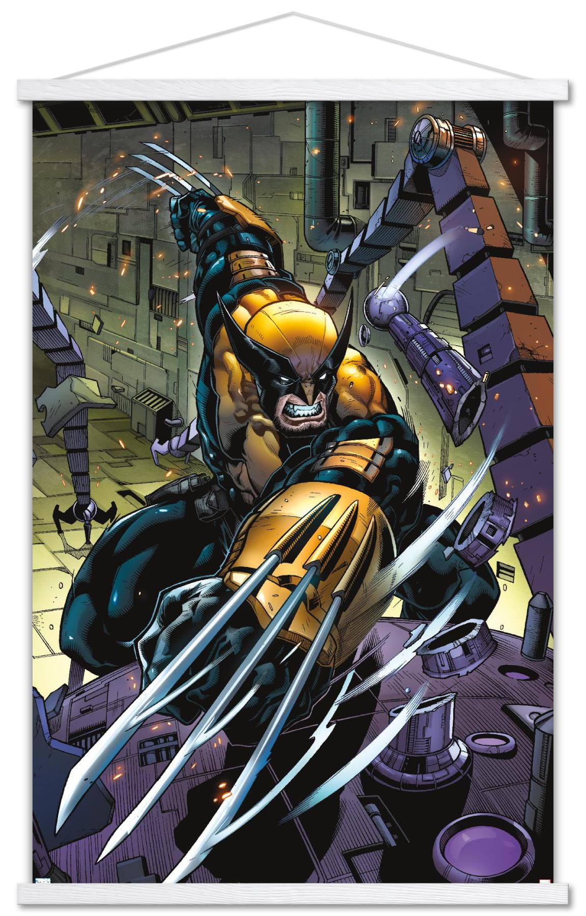 Marvel Comics - Wolverine - Wolverine #1 Wall Poster with Wooden ...