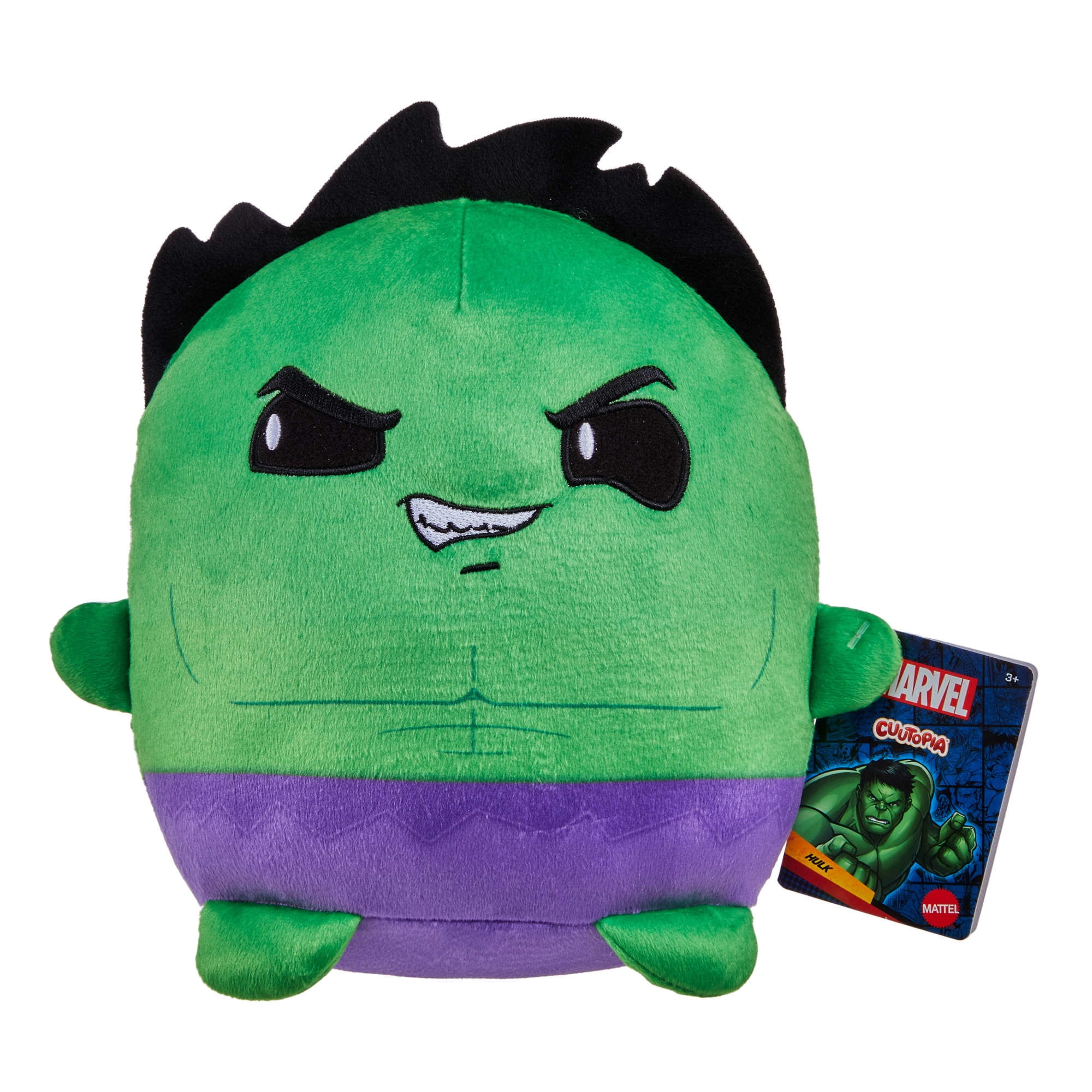 Marvel Cuutopia Hulk Stuffed Plushie, 7-in Soft Toy Doll for Kids 3 ...