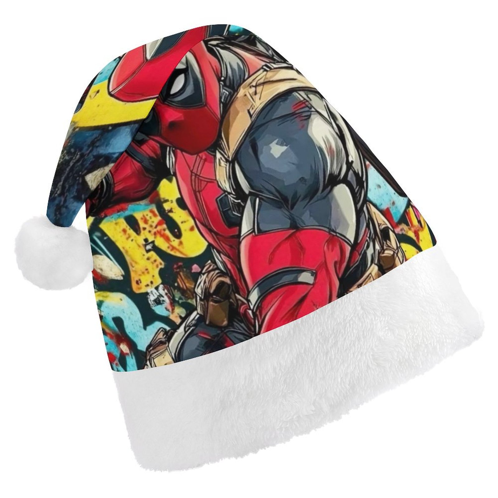 Marvel-DEADPOOL Santa Hat for Adults,Christmas Hat,Xmas Hat,Unisex ...