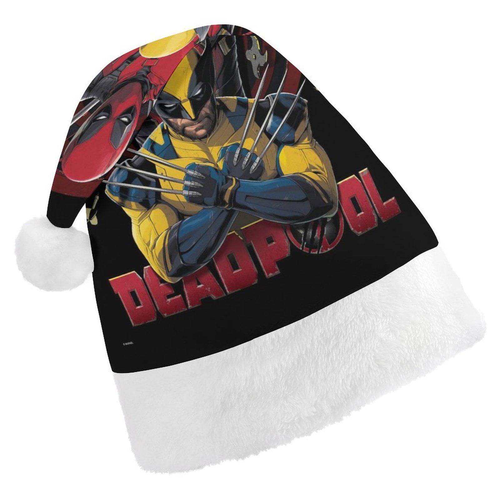 Marvel-DEADPOOL WOLVERINE Santa Hat for Adults,Christmas Hat,Xmas Hat ...