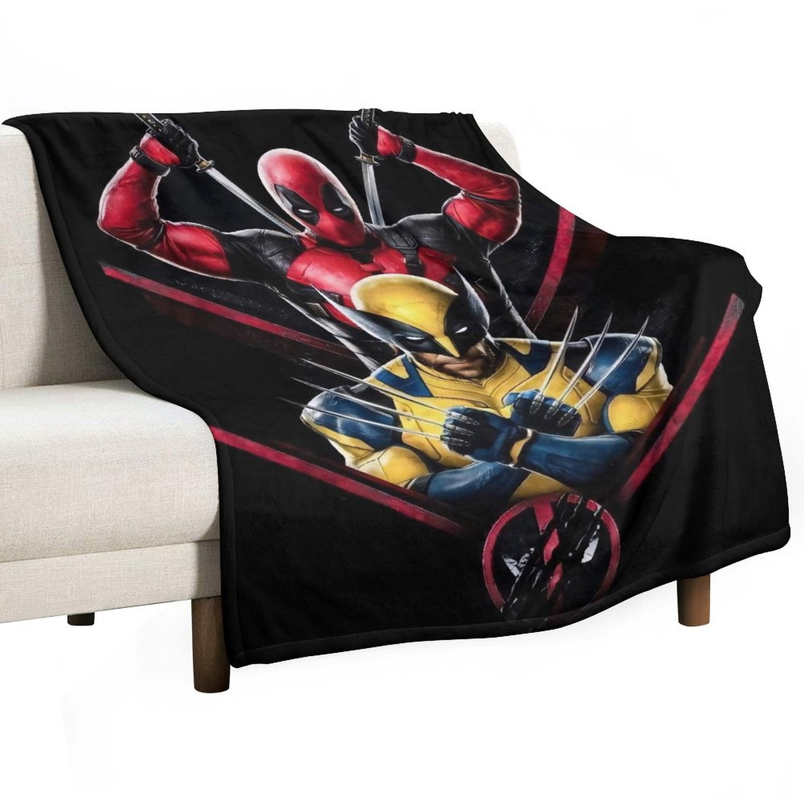 Marvel-DEADPOOL WOLVERINE Throw Blanket,Fleece Throw Blanket for Aldult ...