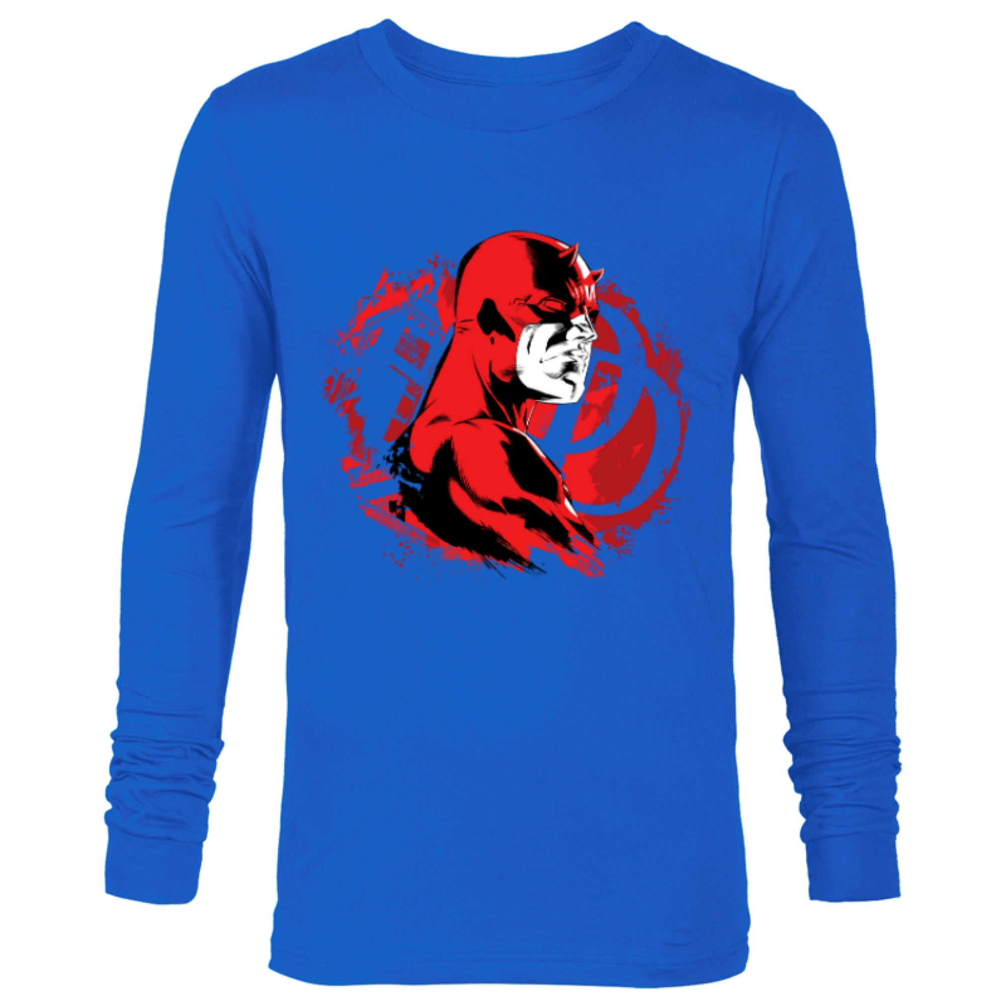 Marvel Daredevil Super Hero Comic Art City and DD Symbol - Long Sleeve ...