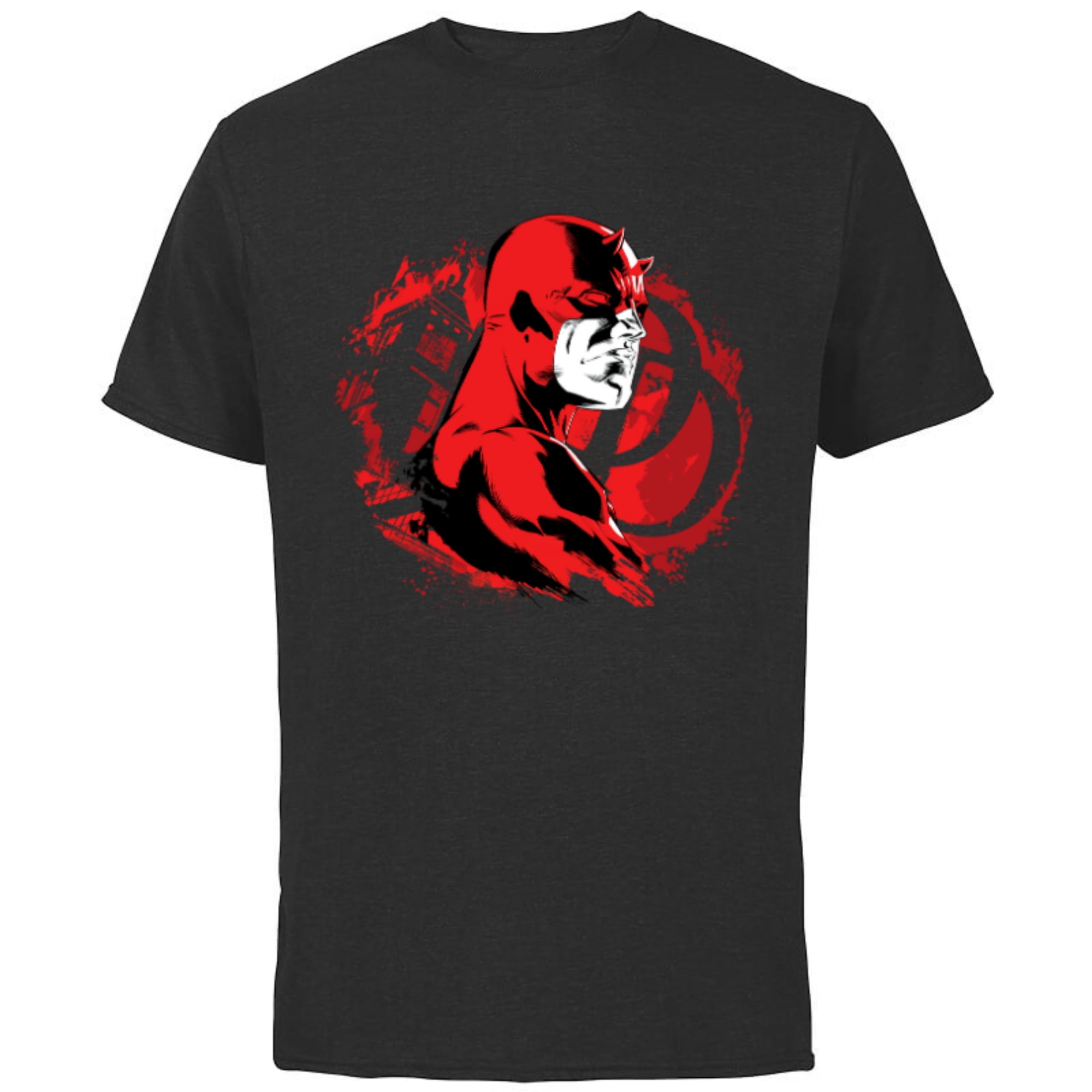 Marvel Daredevil Super Hero Comic Art City and DD Symbol - Short Sleeve ...