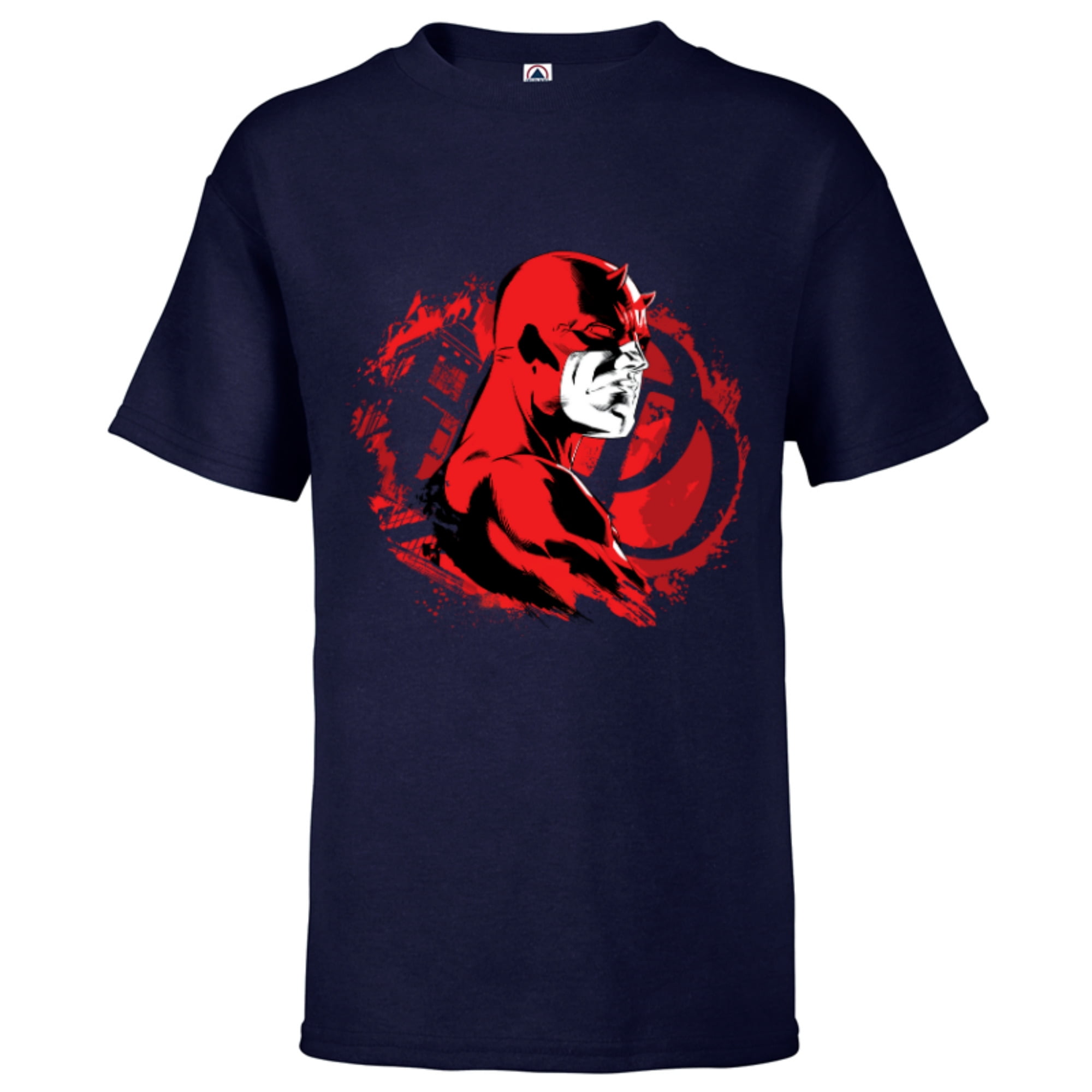 Marvel Daredevil Super Hero Comic Art City and DD Symbol - Short Sleeve ...