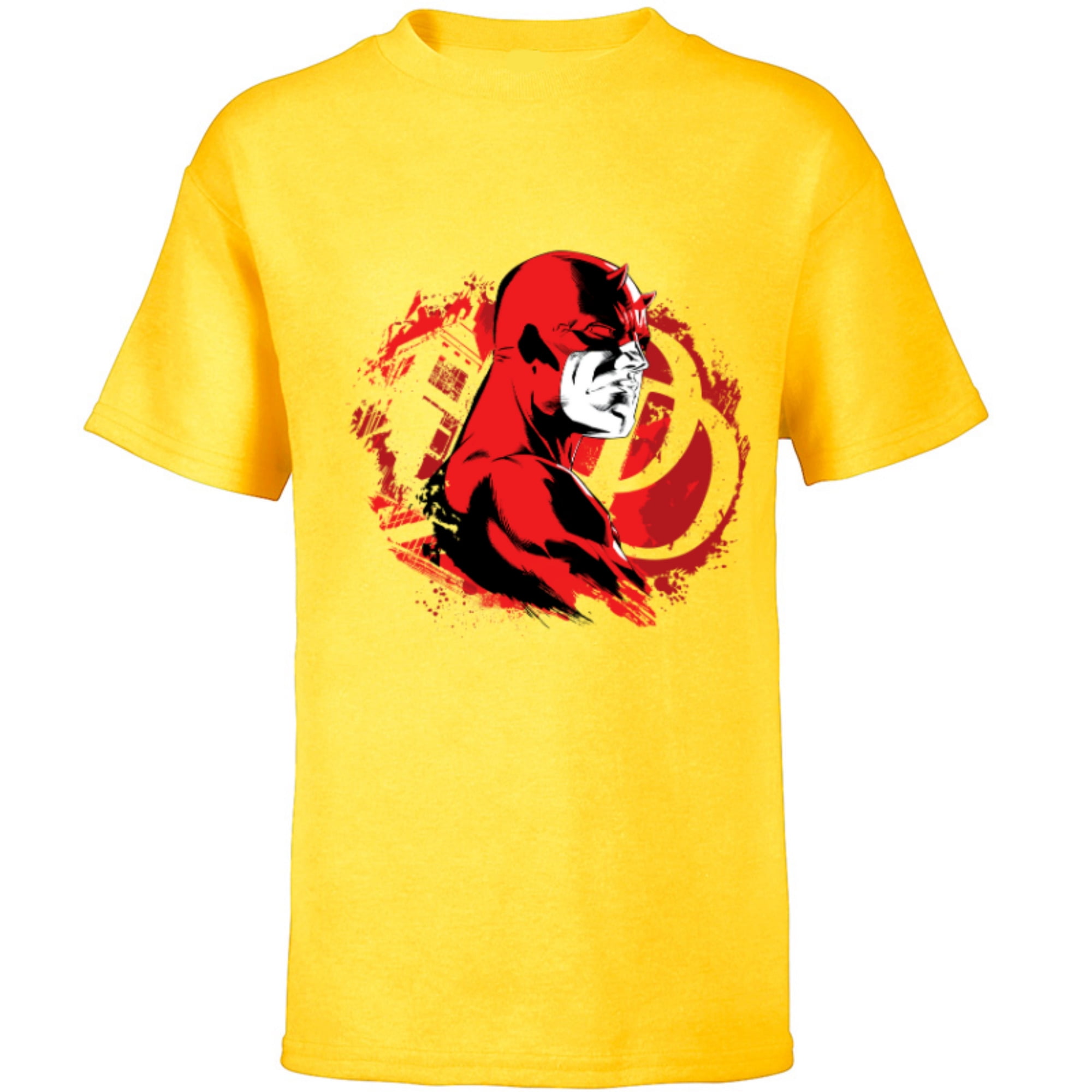Marvel Daredevil Super Hero Comic Art City and DD Symbol - Short Sleeve ...