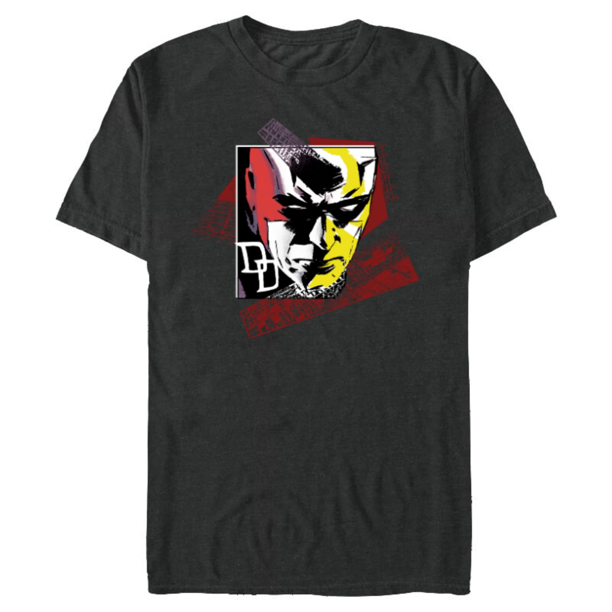 Marvel Daredevil Super Hero Comic Art Face and DD Logo - Short Sleeve ...