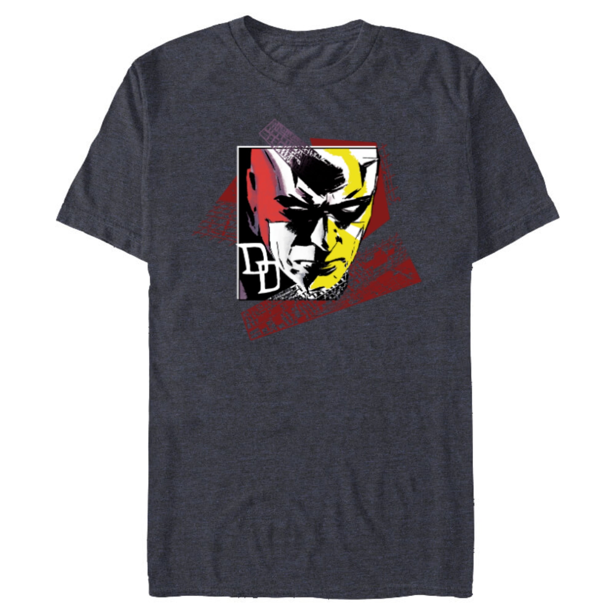 Marvel Daredevil Super Hero Comic Art Face and DD Logo - Short Sleeve ...