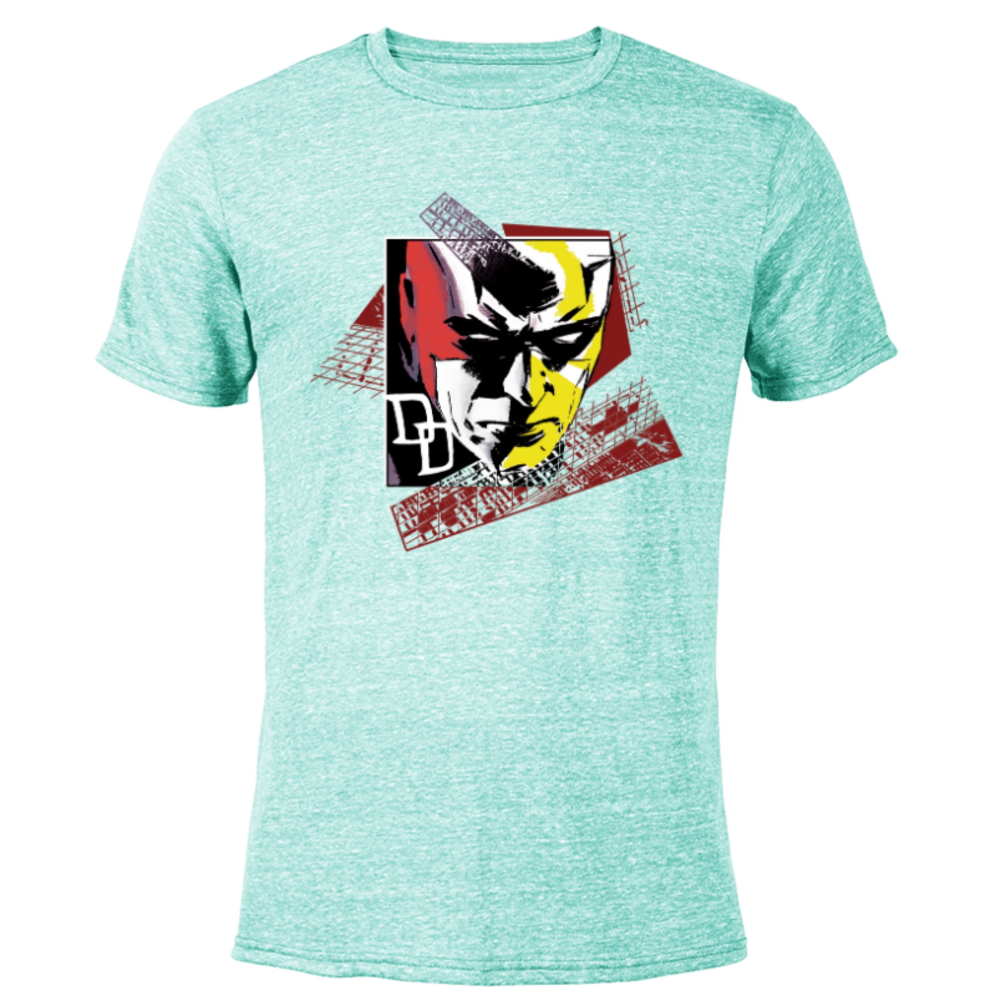 Marvel Daredevil Super Hero Comic Art Face and DD Logo - Short Sleeve ...