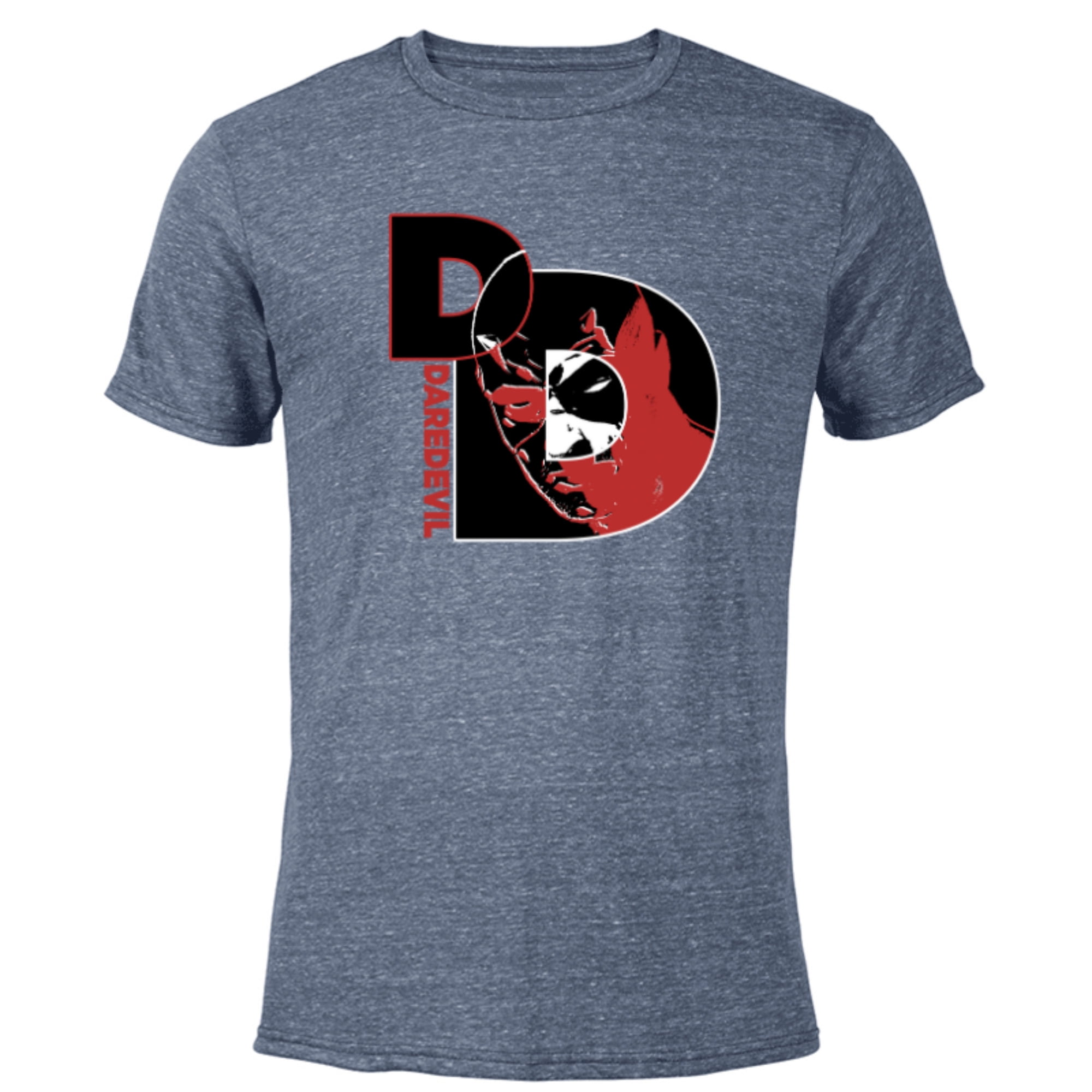 Marvel Daredevil Super Hero Comic Art Face in DD Symbol - Short Sleeve ...