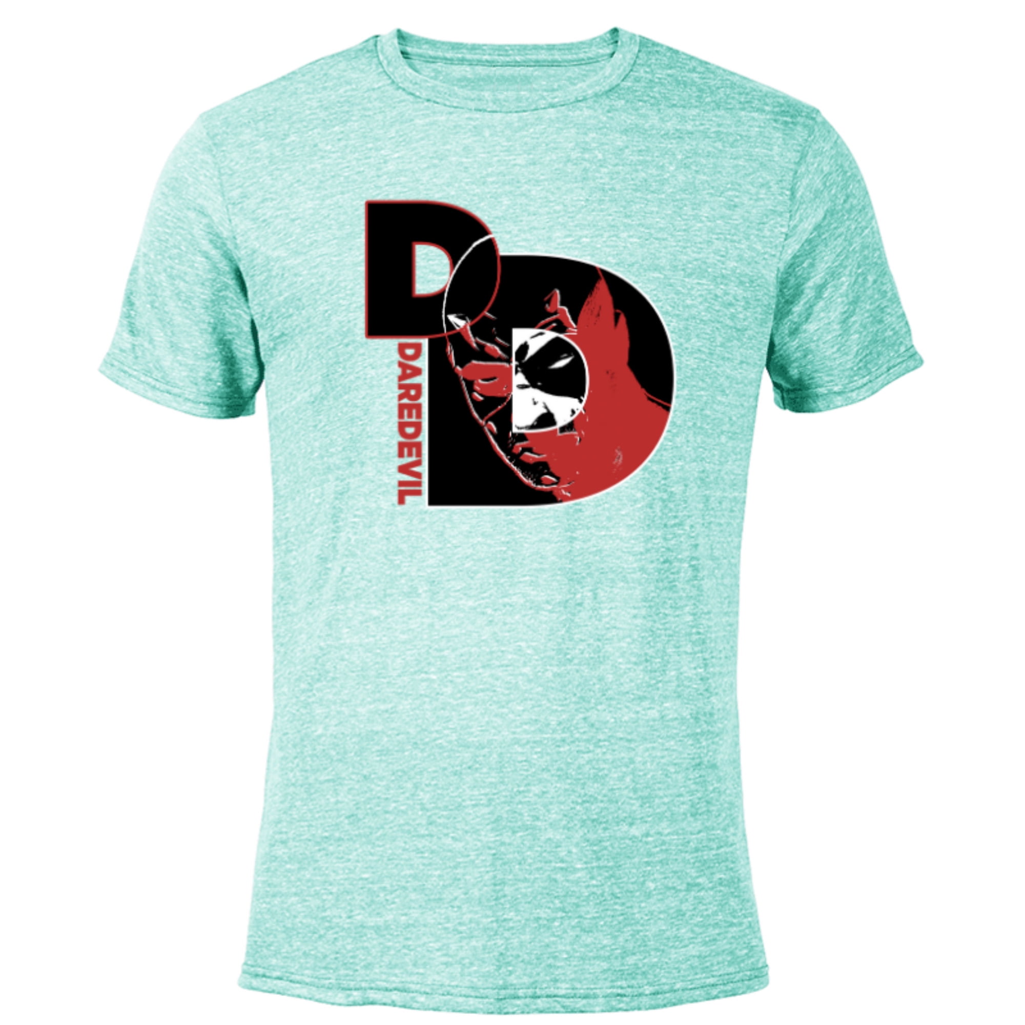 Marvel Daredevil Super Hero Comic Art Face in DD Symbol - Short Sleeve ...
