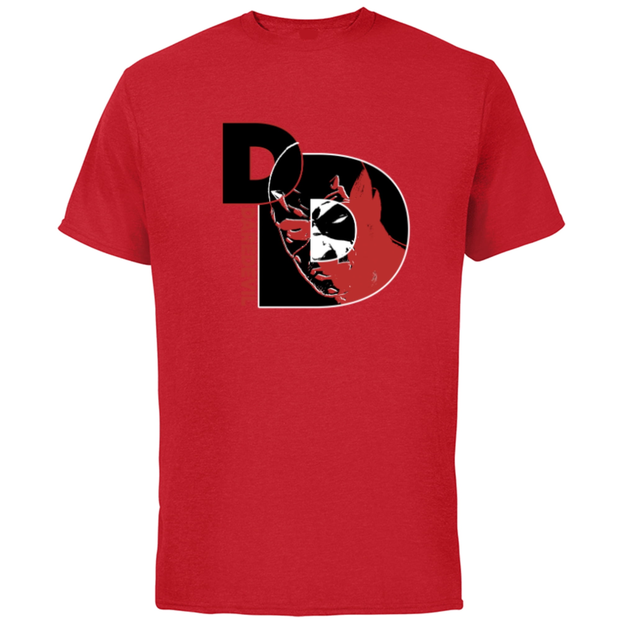 Marvel Daredevil Super Hero Comic Art Face in DD Symbol - Short Sleeve ...