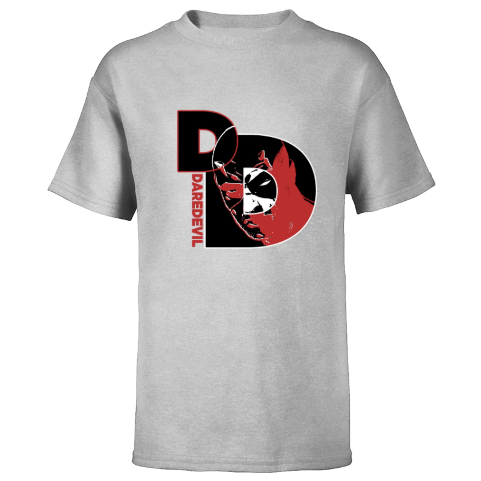 Marvel Daredevil Super Hero Comic Art Face in DD Symbol - Short Sleeve ...