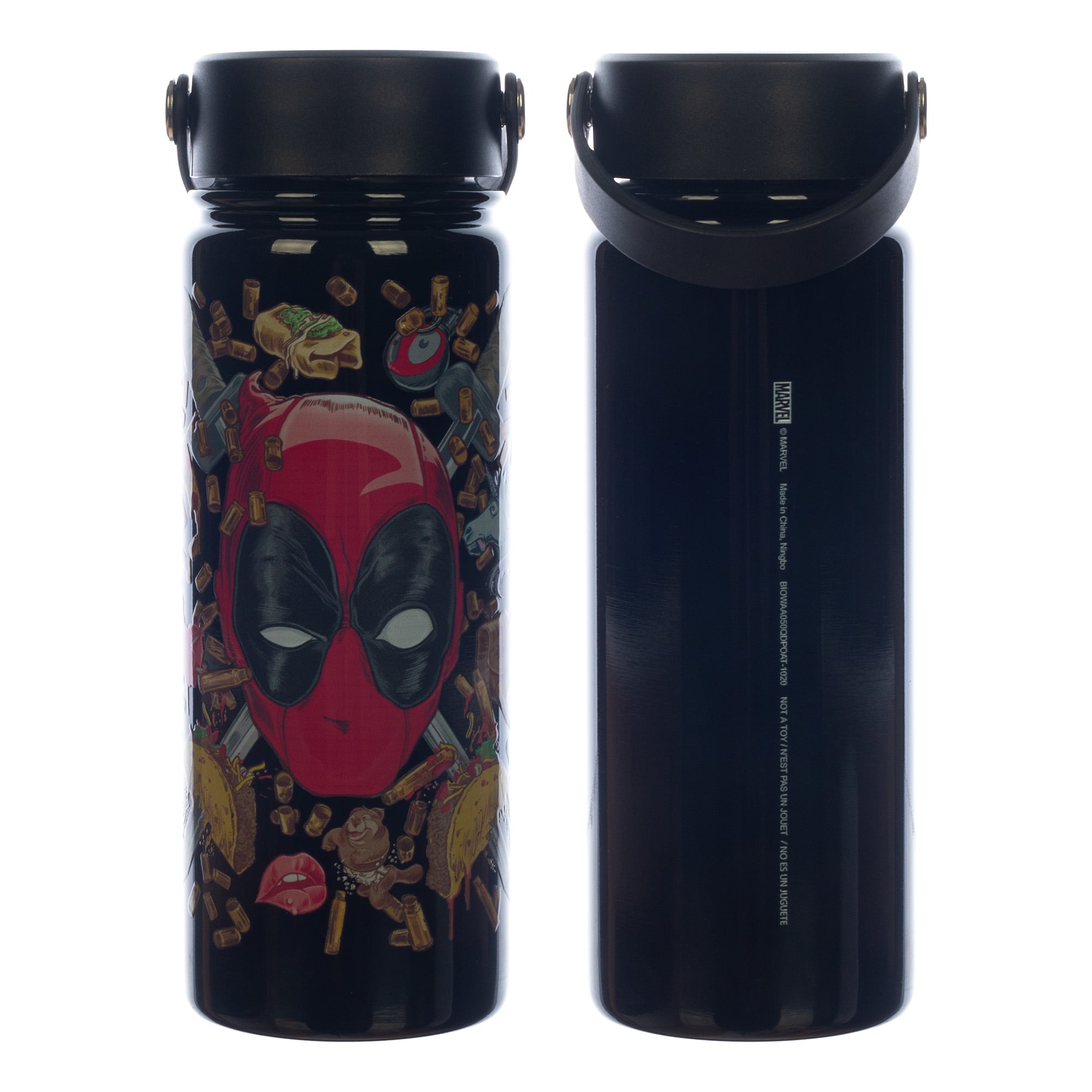 Marvel Deadpool 17 oz. UV Stainless Steel Bottle - Walmart.com