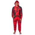 Marvel Deadpool Anti-hero Adult Hooded Union Suit Costume Pajama For ...