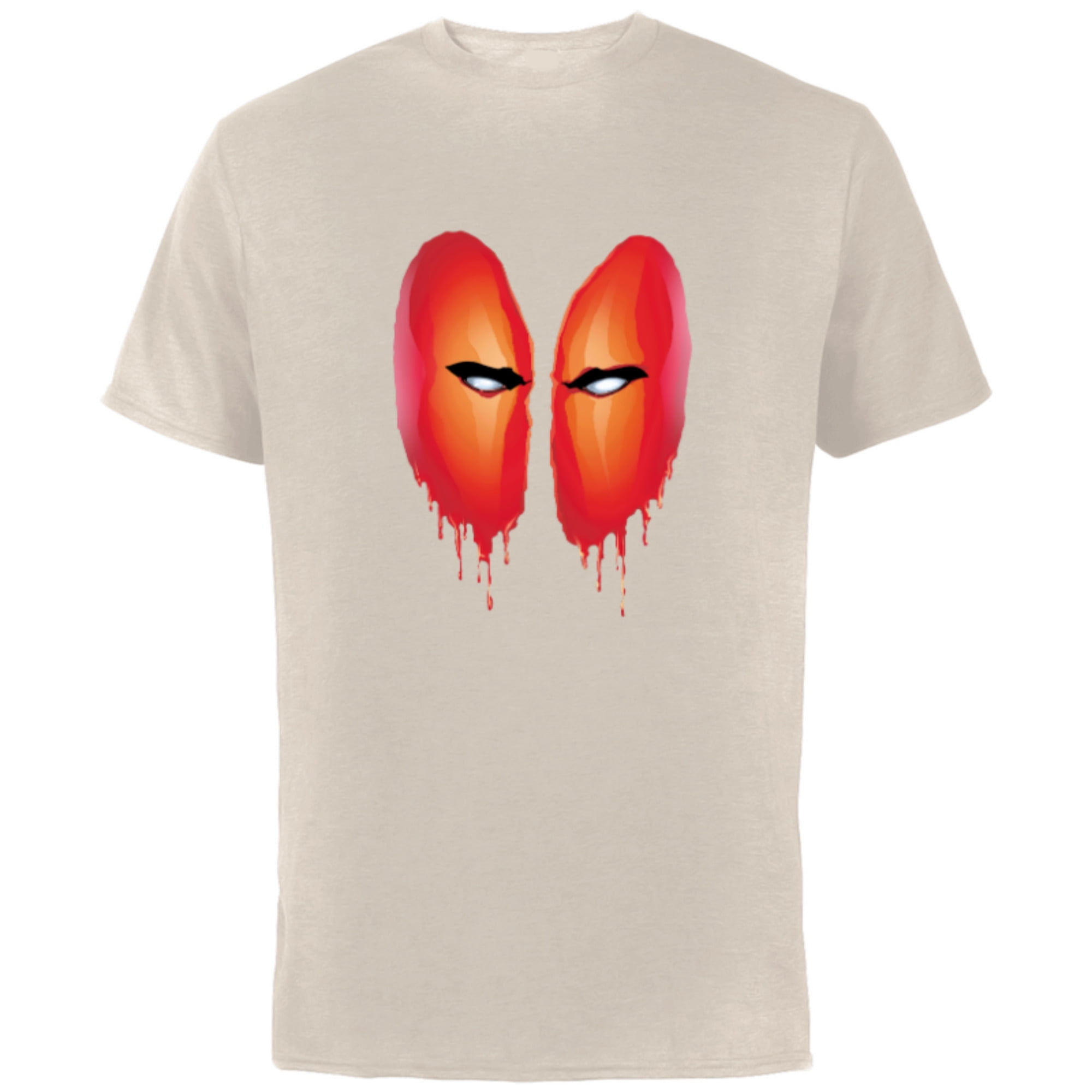 Marvel Deadpool Blood Drip Eyes Mask Comic Art - Short Sleeve Cotton T ...