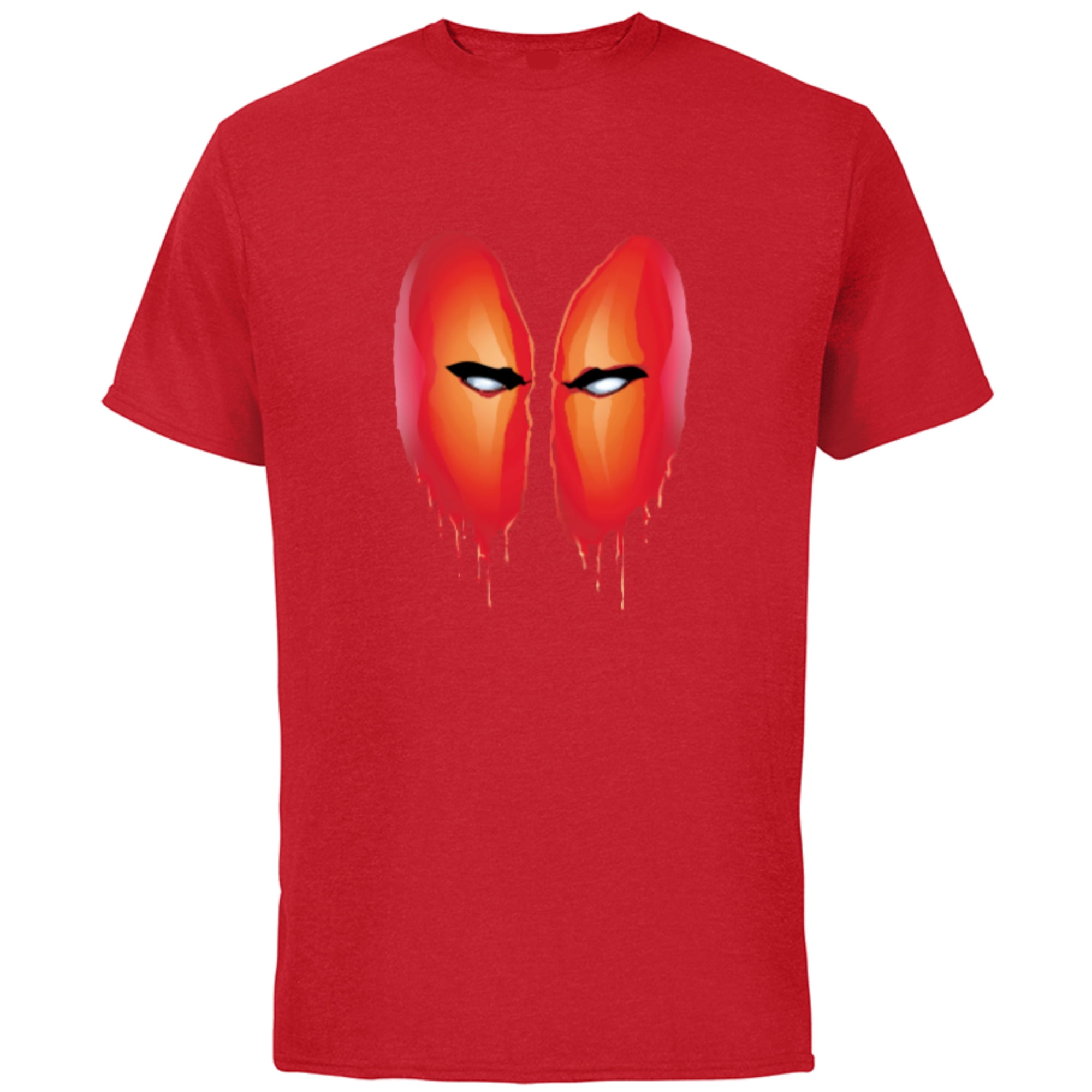 Marvel Deadpool Blood Drip Eyes Mask Comic Art - Short Sleeve Cotton T ...
