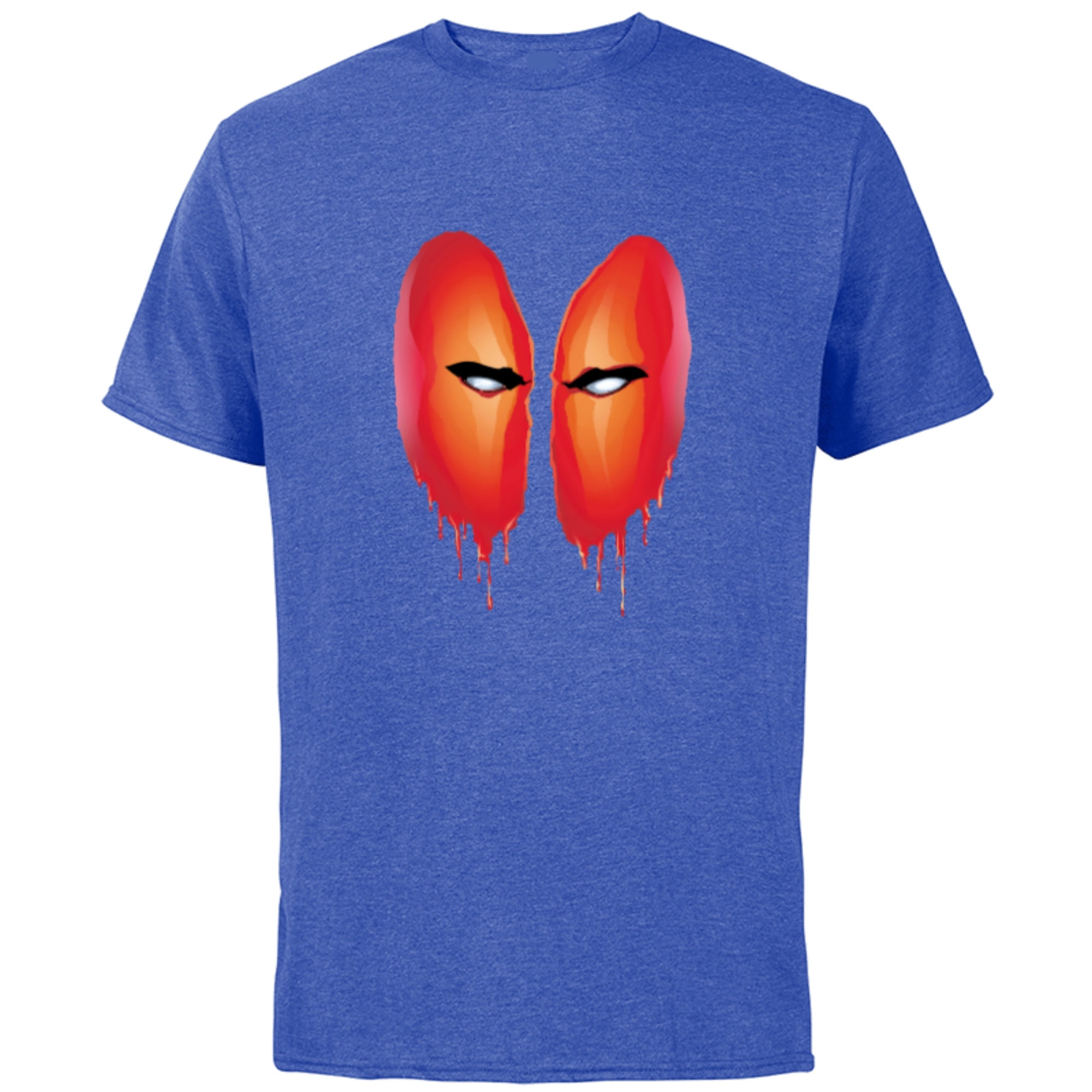Marvel Deadpool Blood Drip Eyes Mask Comic Art - Short Sleeve Cotton T ...