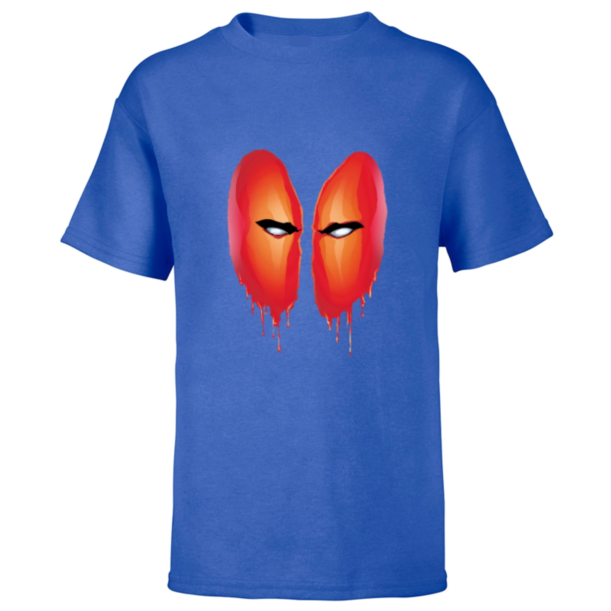 Marvel Deadpool Blood Drip Eyes Mask Comic Art - Short Sleeve T-Shirt ...