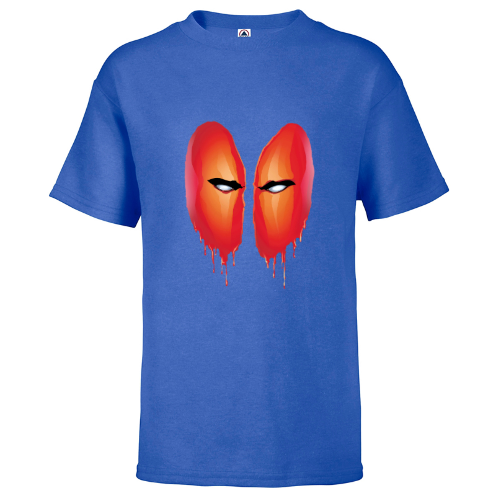 Marvel Deadpool Blood Drip Eyes Mask Comic Art - Short Sleeve T-Shirt ...