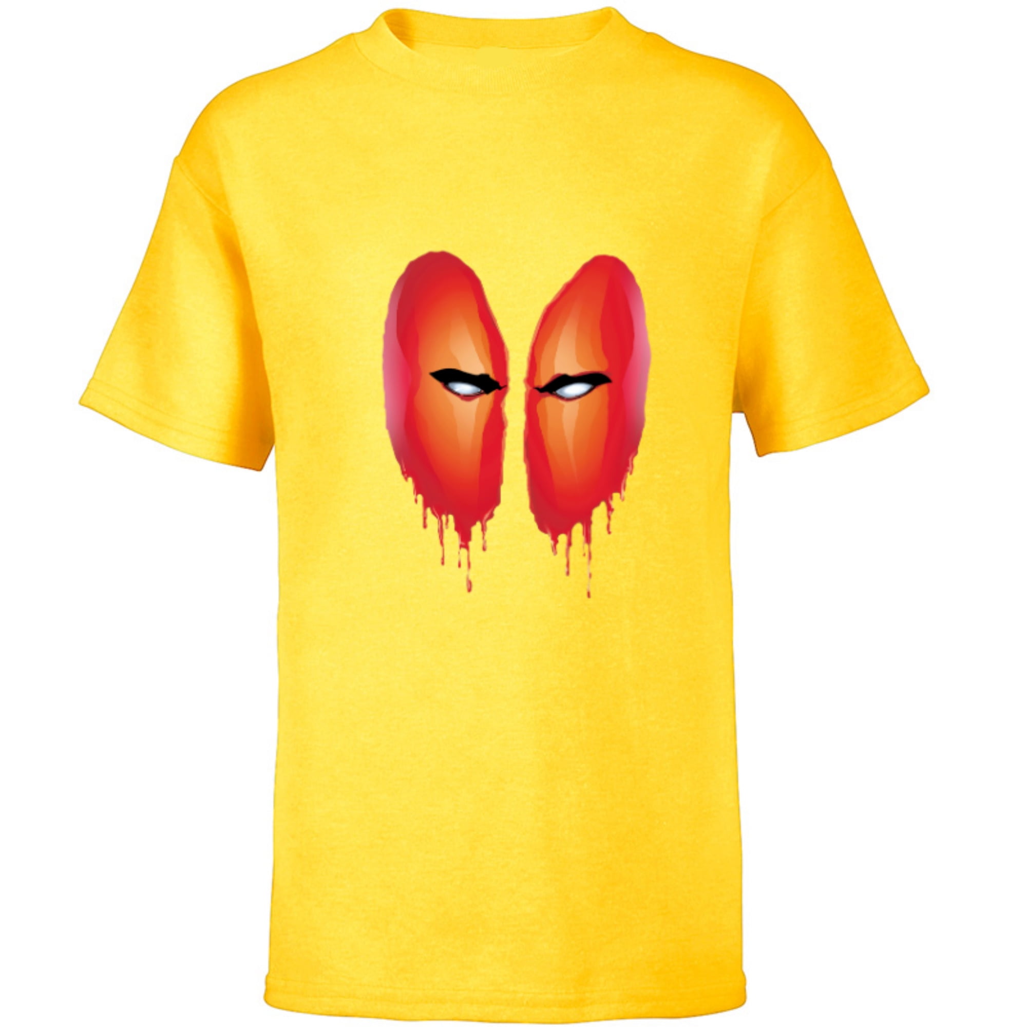 Marvel Deadpool Blood Drip Eyes Mask Comic Art - Short Sleeve T-Shirt ...