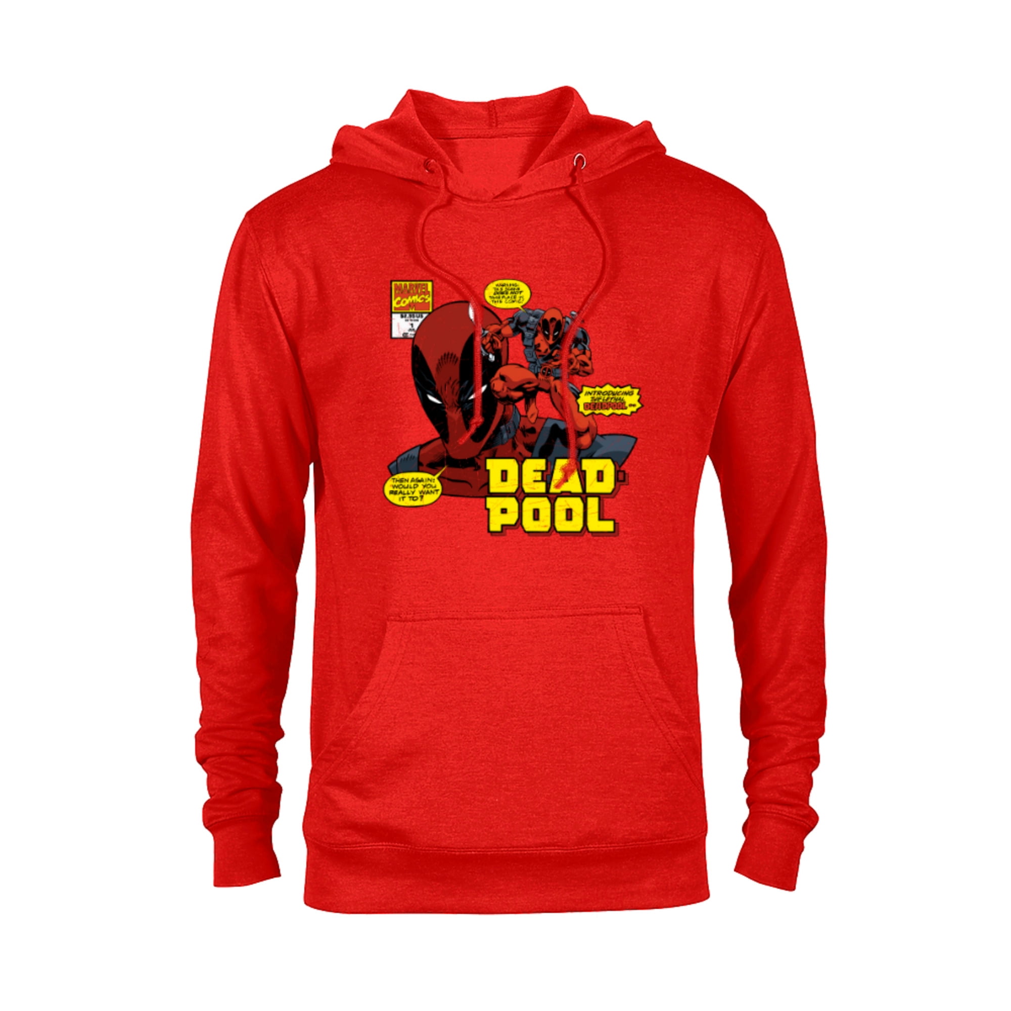 Marvel Deadpool Comic Art - Pullover Hoodie for Adults - Customized-Red ...