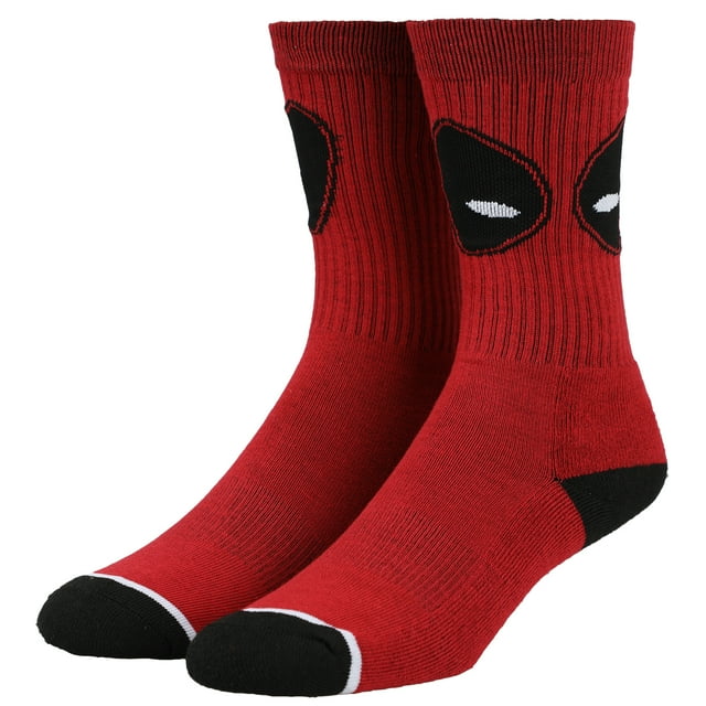 Marvel's Deadpool - Superhero Comic Book Men's Crew Socks for Adult ...