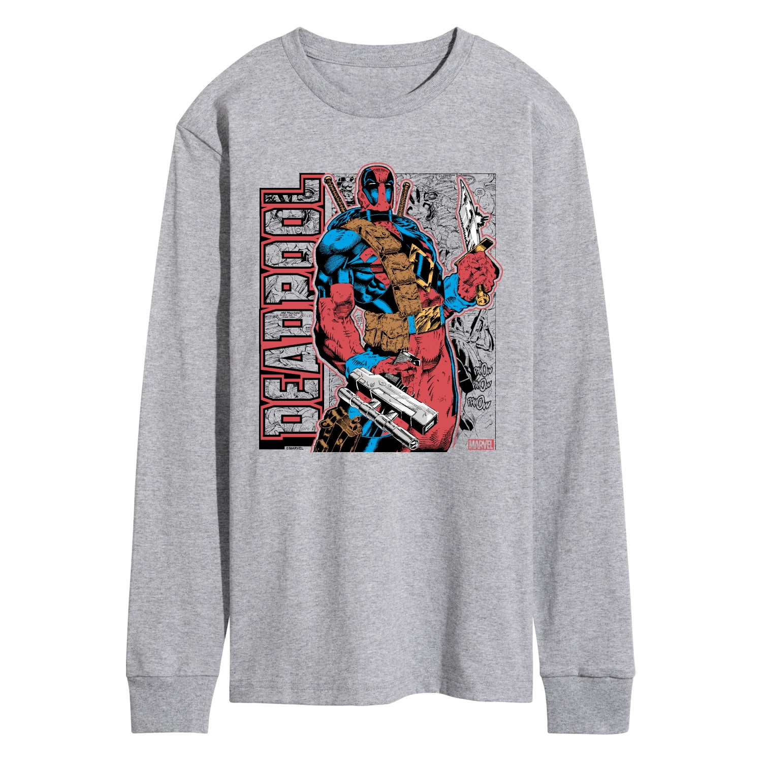 Marvel Deadpool - Comic Book Panel - Men's Long Sleeve Graphic T-Shirt ...