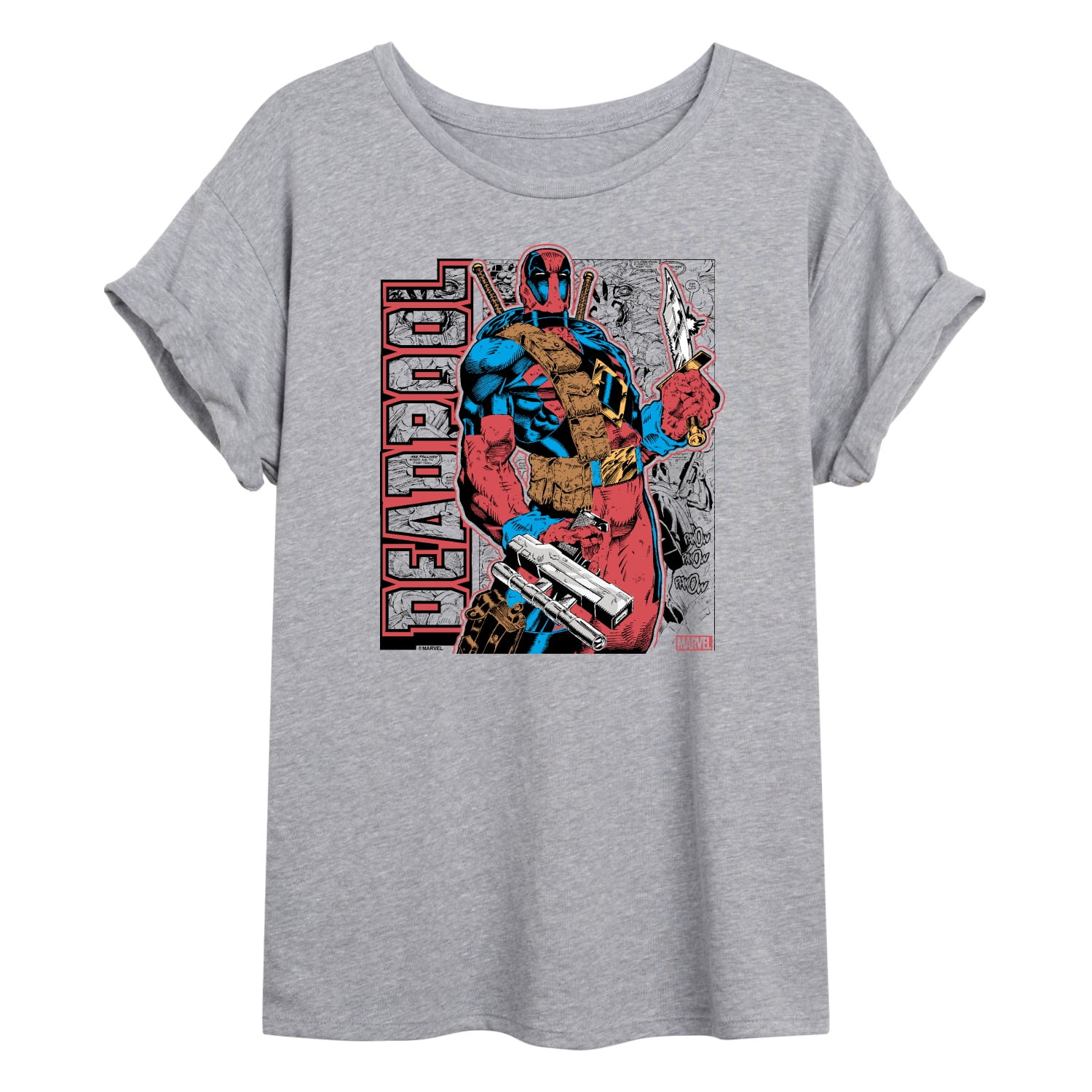 Marvel Deadpool - Comic Book Panel - Women's Oversized Graphic T-Shirt ...