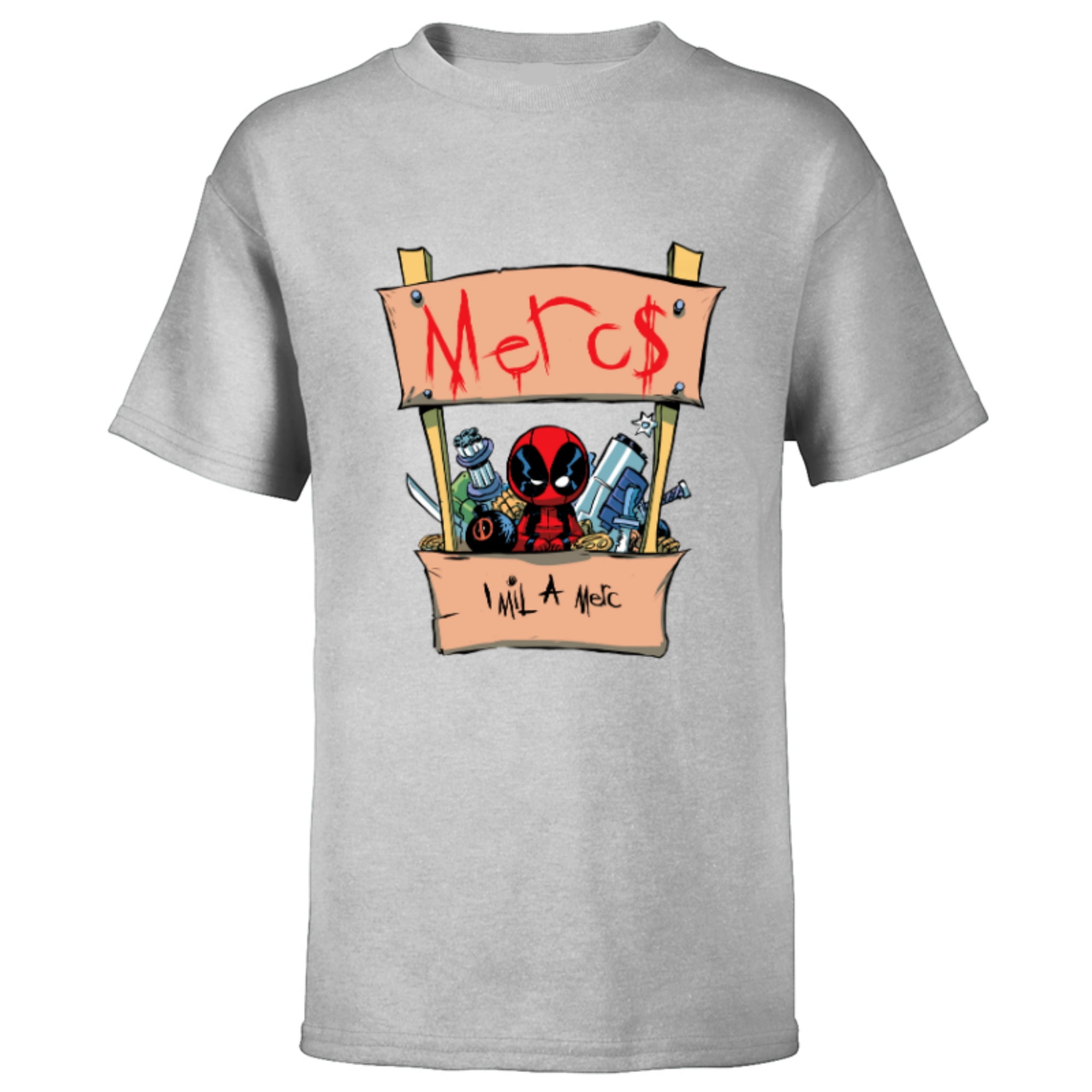 Marvel Deadpool Comic Mercs 1 Mil Booth Cute Style - Short Sleeve T ...