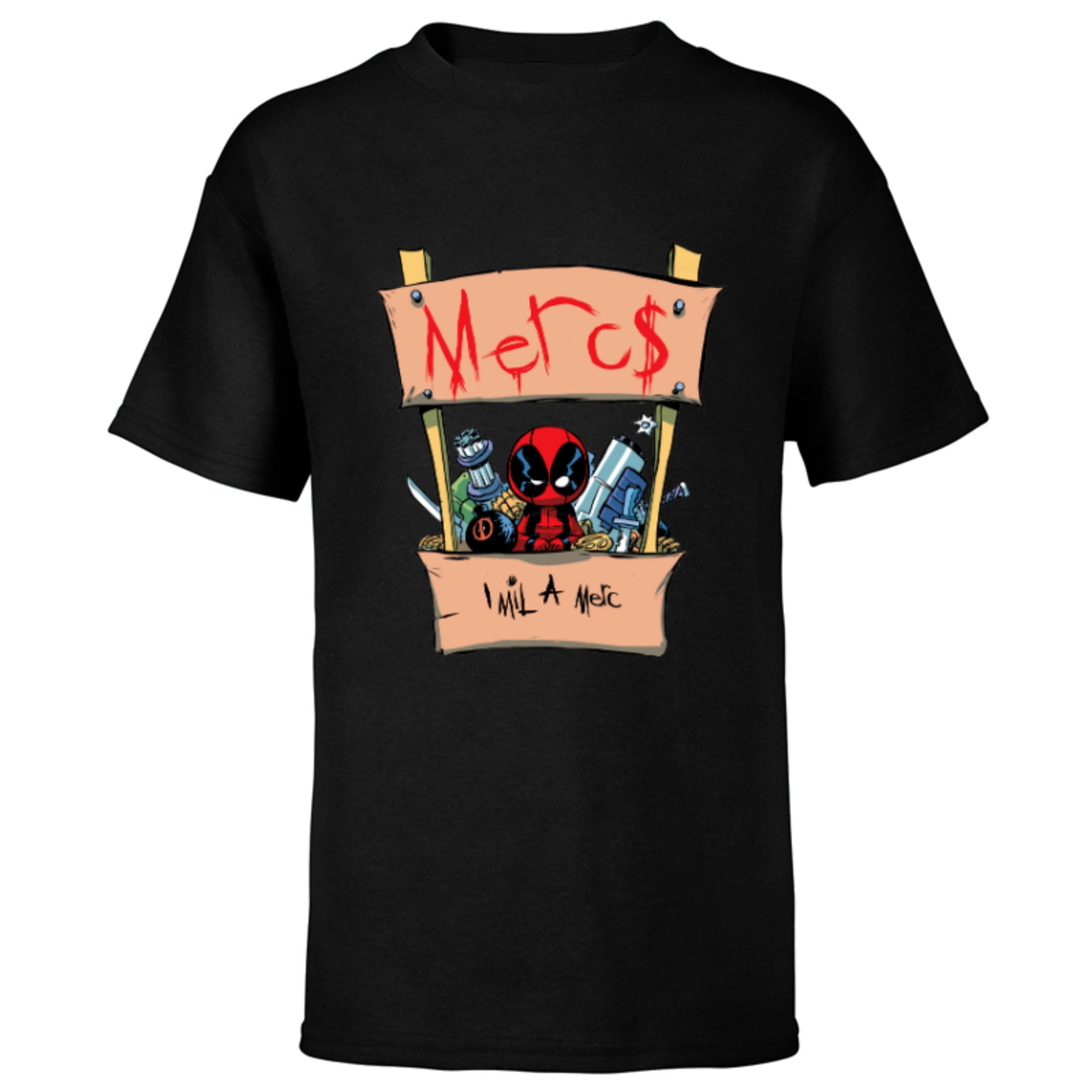 Marvel Deadpool Comic Mercs 1 Mil Booth Cute Style - Short Sleeve T ...
