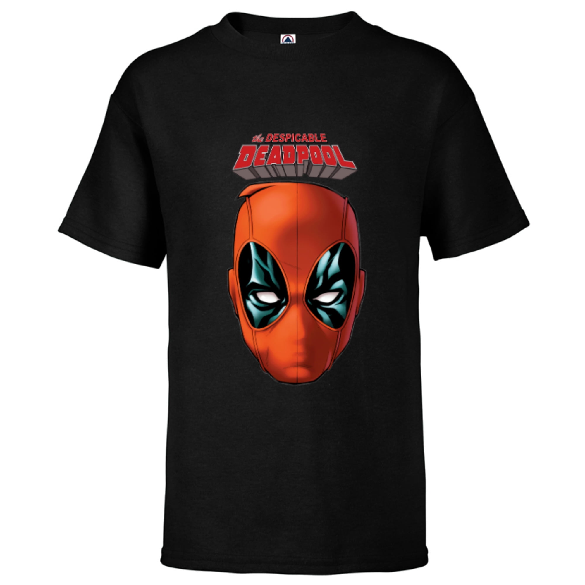 Marvel Deadpool Comic The Despicable Deadpool Face & Logo - Short ...