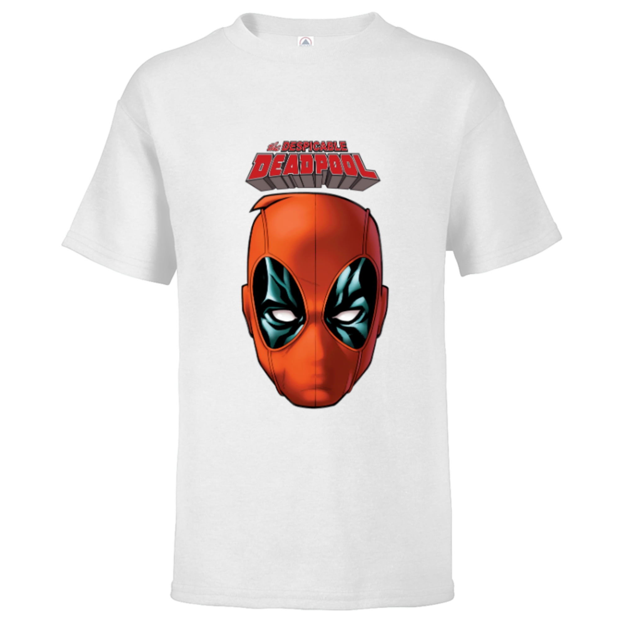 Marvel Deadpool Comic The Despicable Deadpool Face & Logo - Short ...