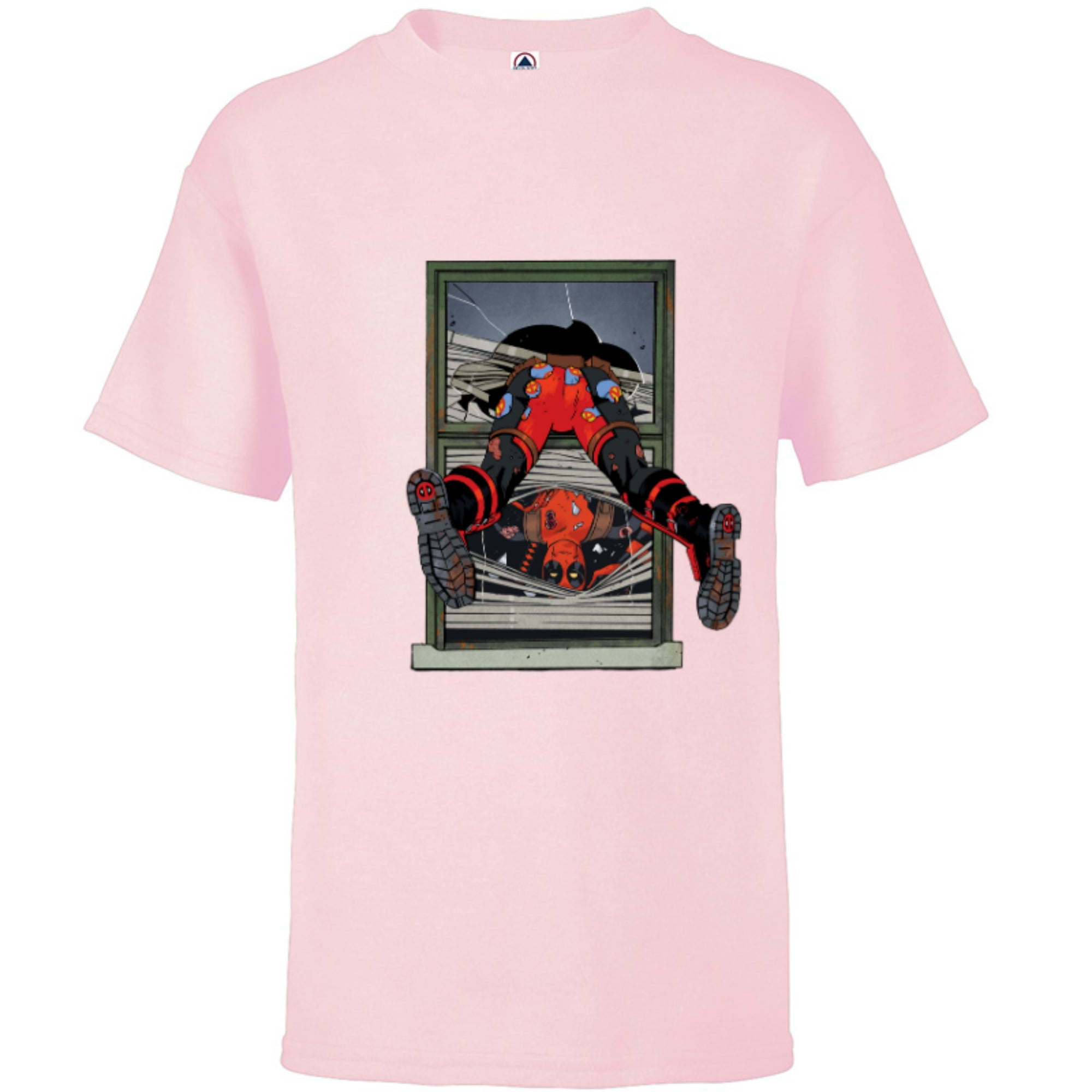 Marvel Deadpool Comic X Men Undies Window Smash Short Sleeve T Shirt