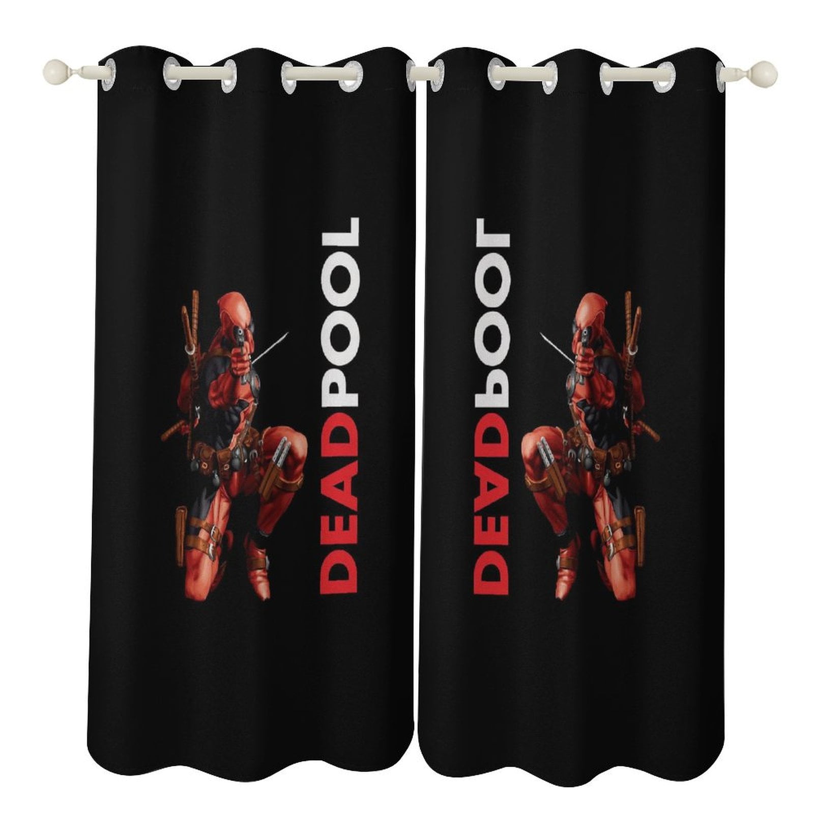 Marvel-Deadpool Curtains 84 inch,2 Panels Set,100% Blackout Curtain ...