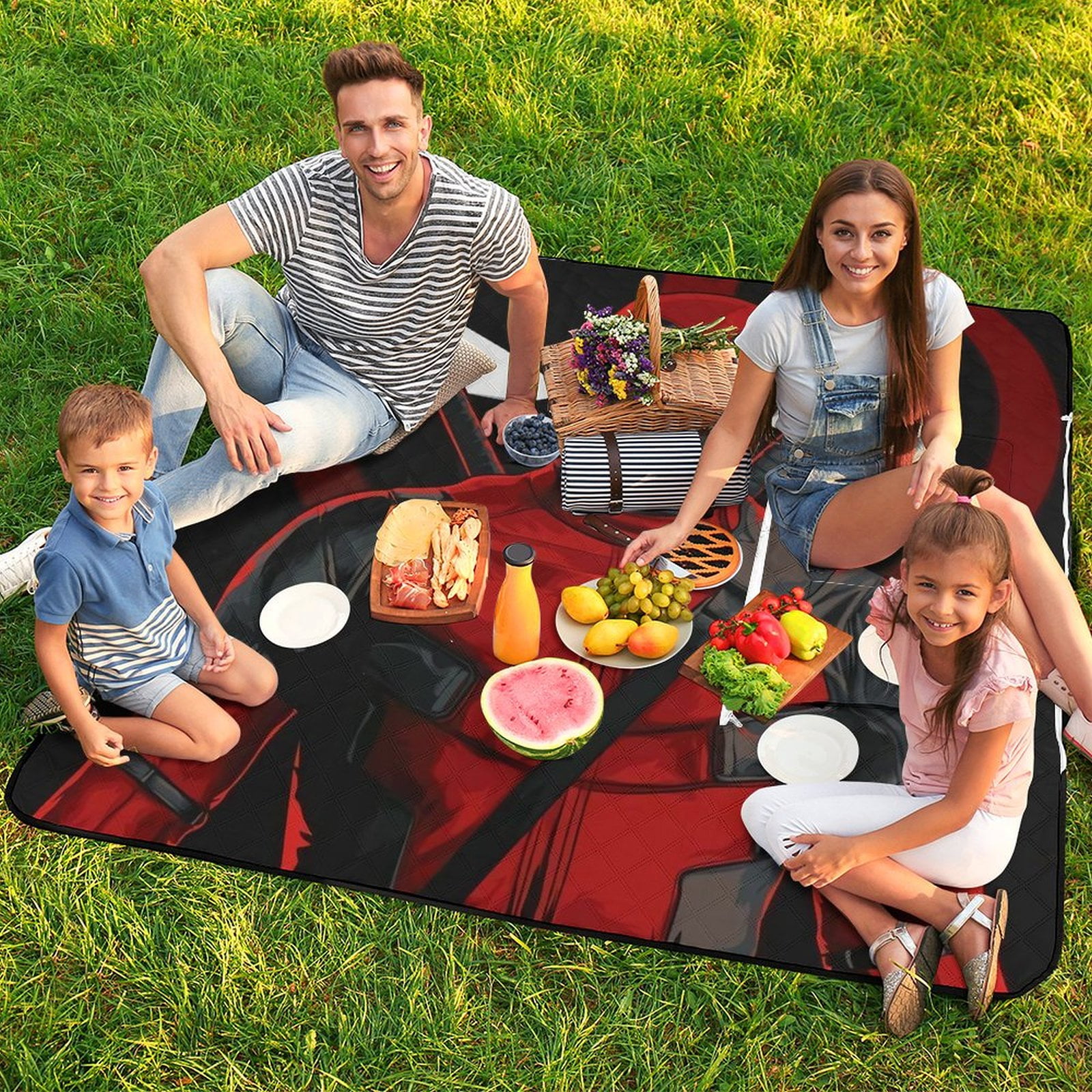 Marvel-Deadpool Extra Large Picnic Outdoor Blanket,59 x 59 Waterproof ...