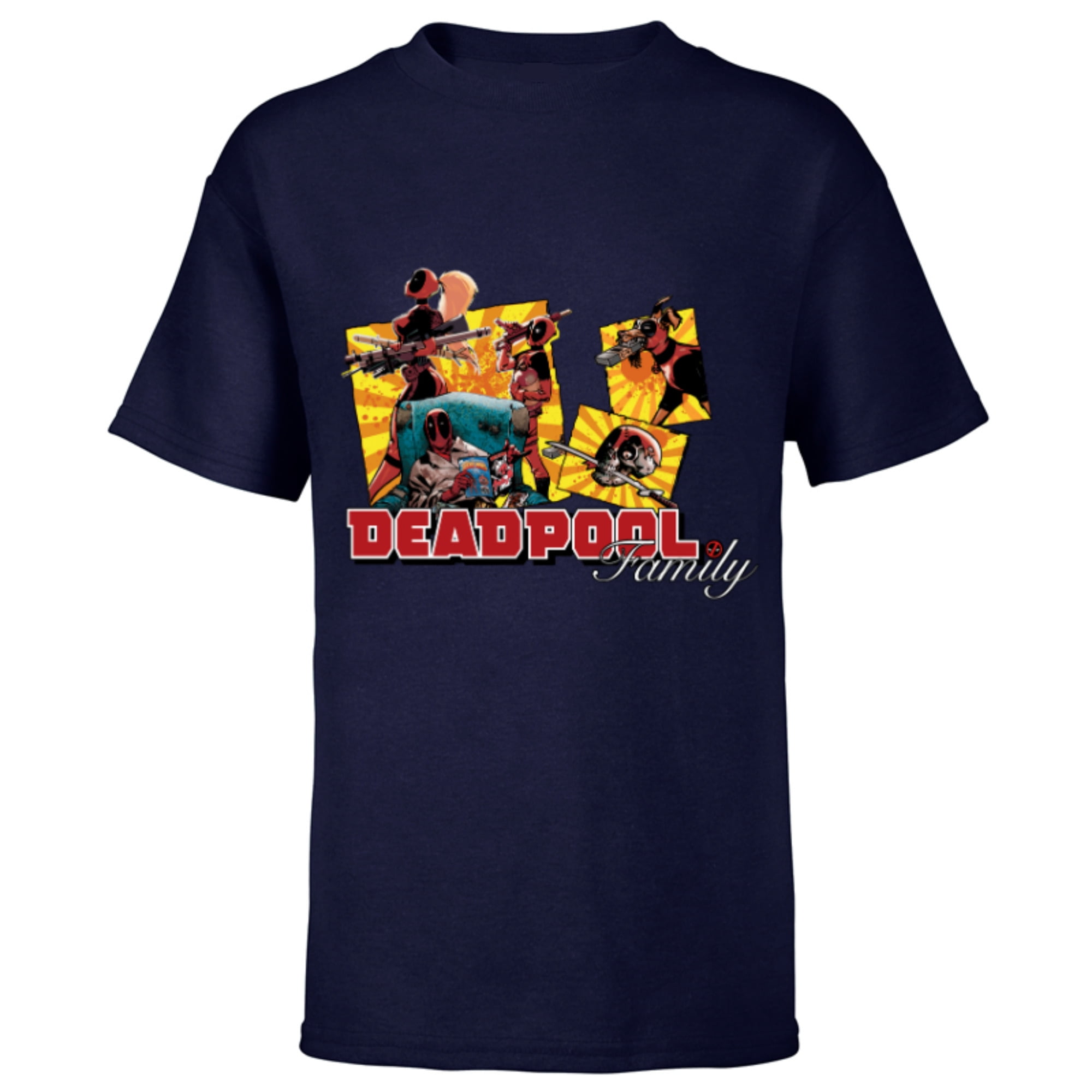Marvel Deadpool Family Lady ‘Pool Kidpool Dogpool Headpool- Short ...