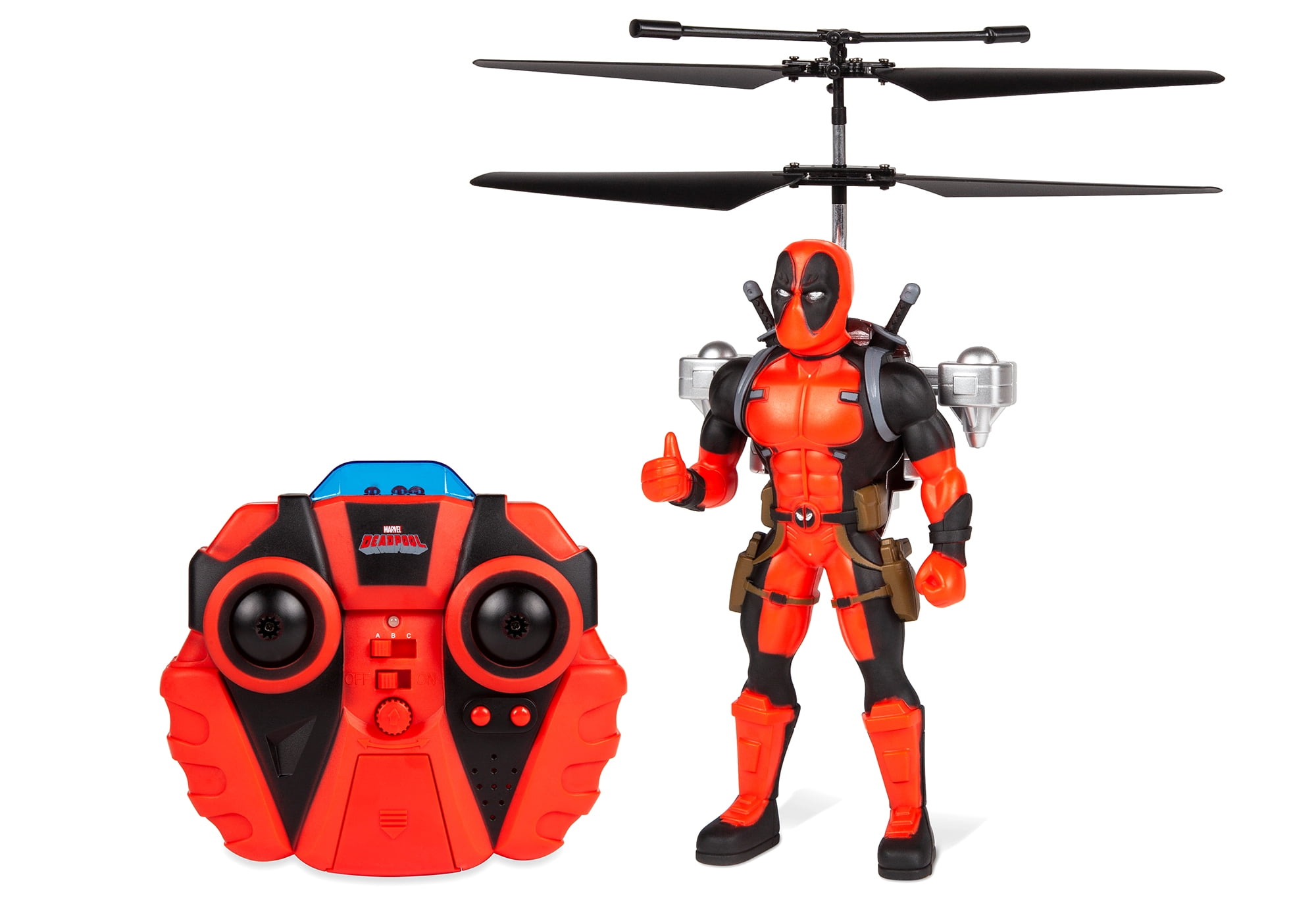 Marvel Deadpool Flying Figure Infrared Helicopter by World Tech Toys ...