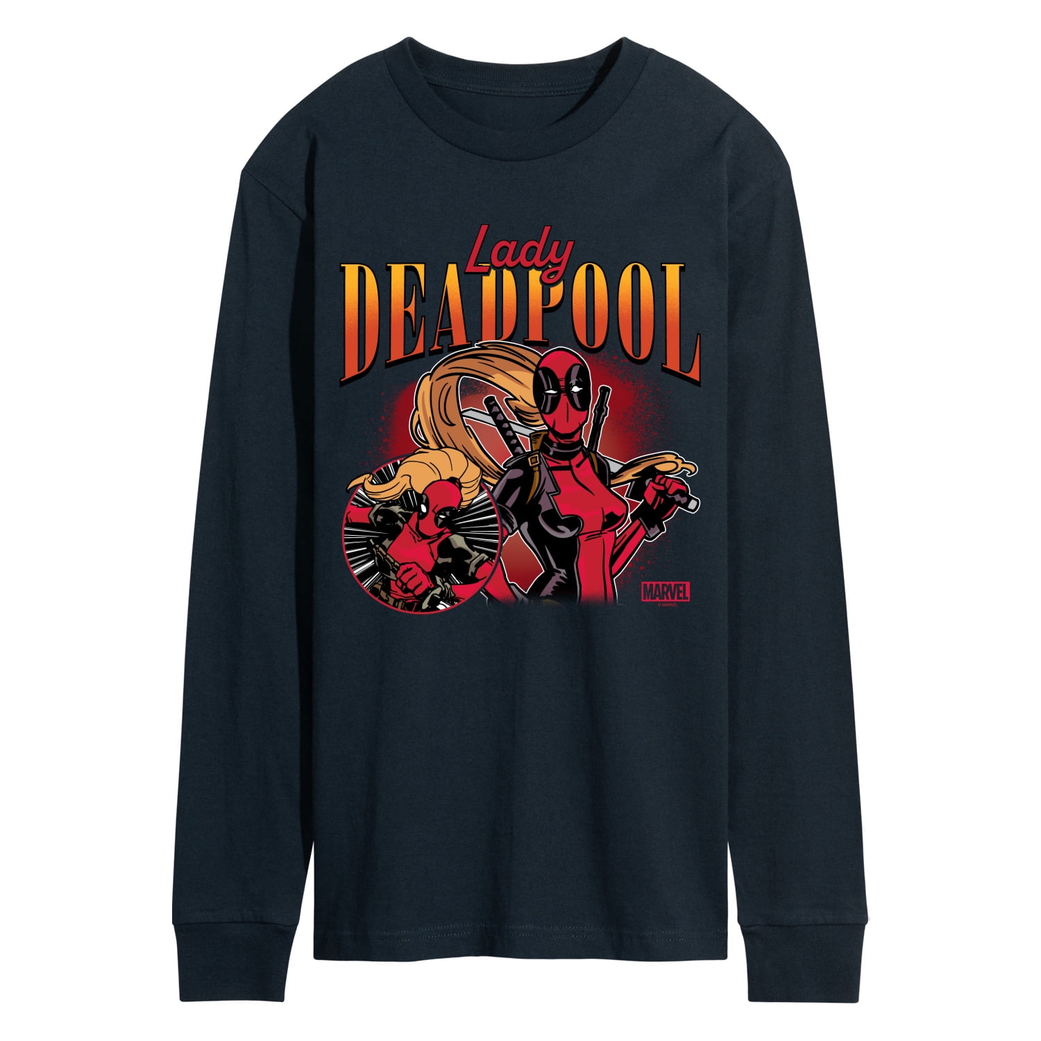 Marvel Deadpool - Lady Deadpool - Men's Long Sleeve Graphic T-Shirt ...