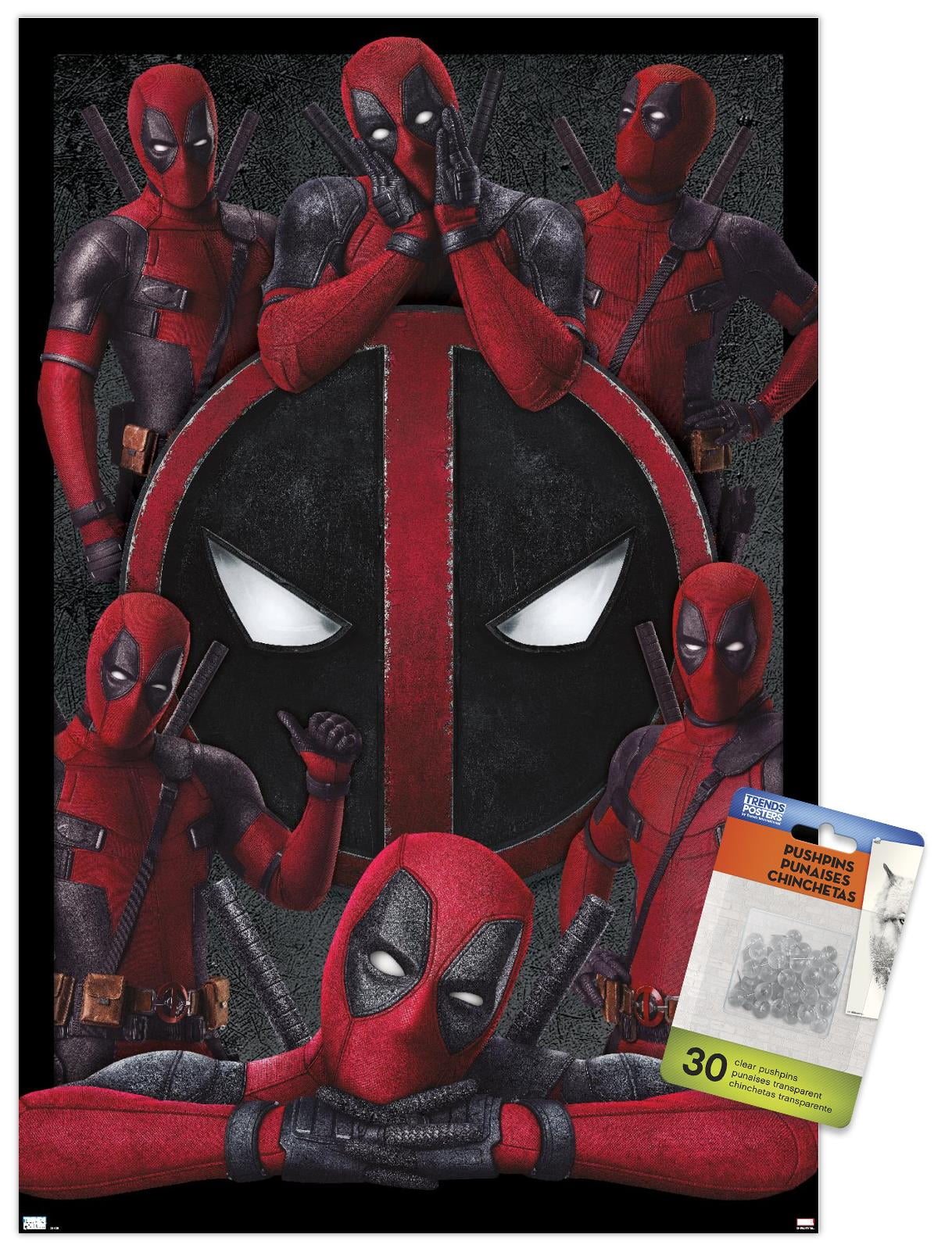 Marvel Deadpool Legacy - Collage Wall Poster with Push Pins, 14.725" x ...