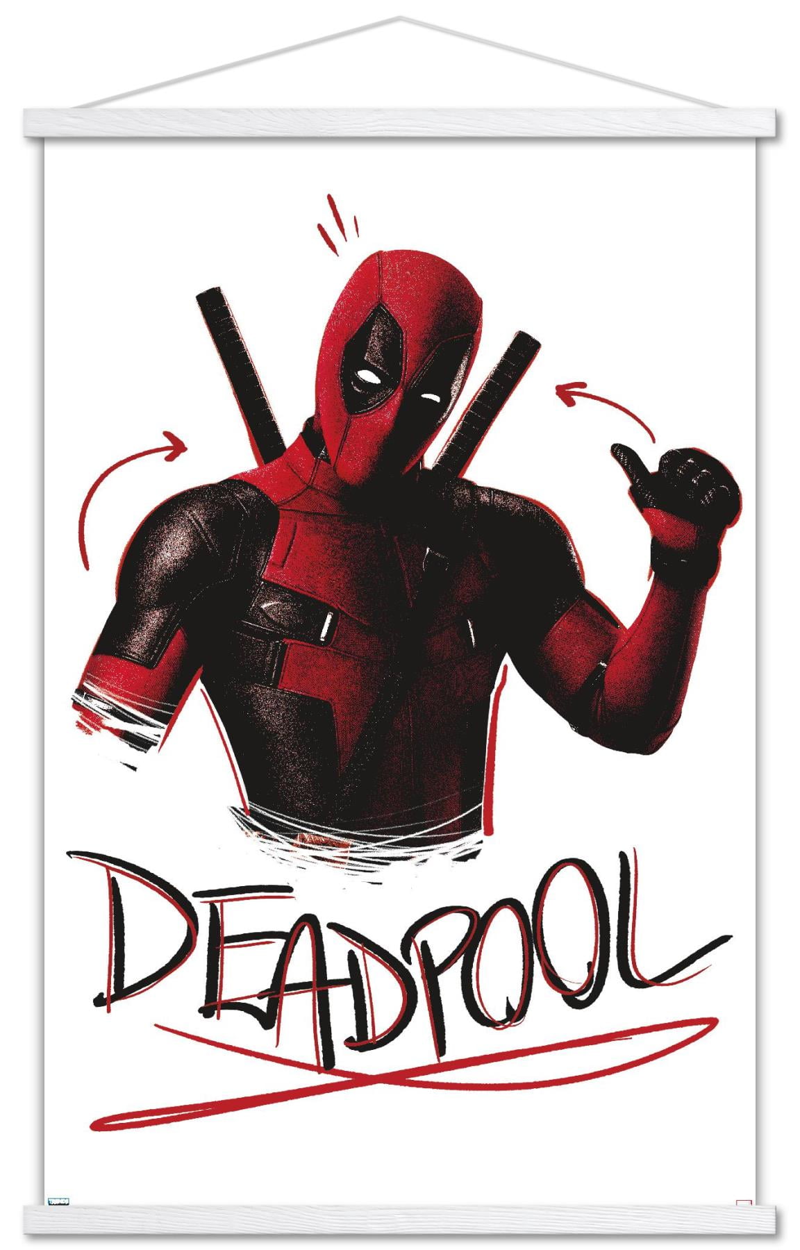 Marvel Deadpool Legacy - Thumbs up Wall Poster with Magnetic Frame, 22. ...