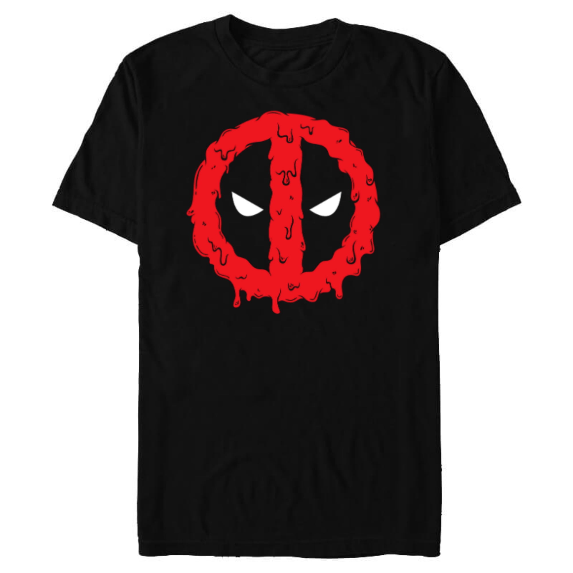 Marvel Deadpool Logo Melting Paint Drip - Short Sleeve Blended T-Shirt ...