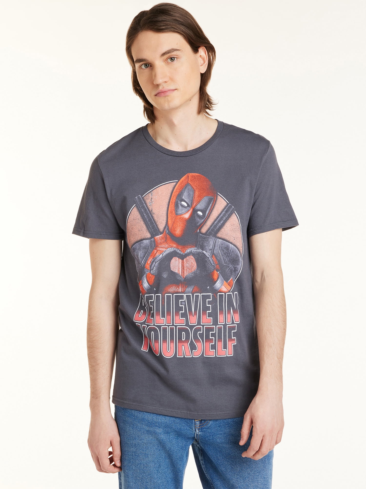 Marvel Deadpool Men's & Big Men's Believe in Yourself and No One Cares ...