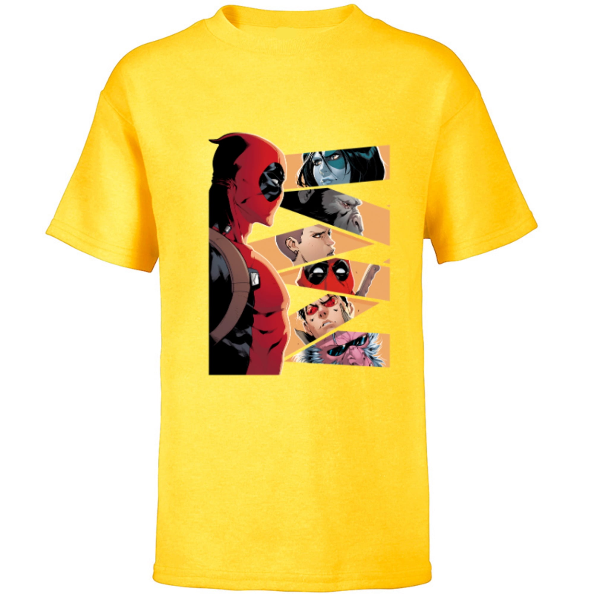 Marvel Deadpool Mercs Domino Hit Monkey Negasonic Cover Art - Short Sleeve T-Shirt for Kids ...