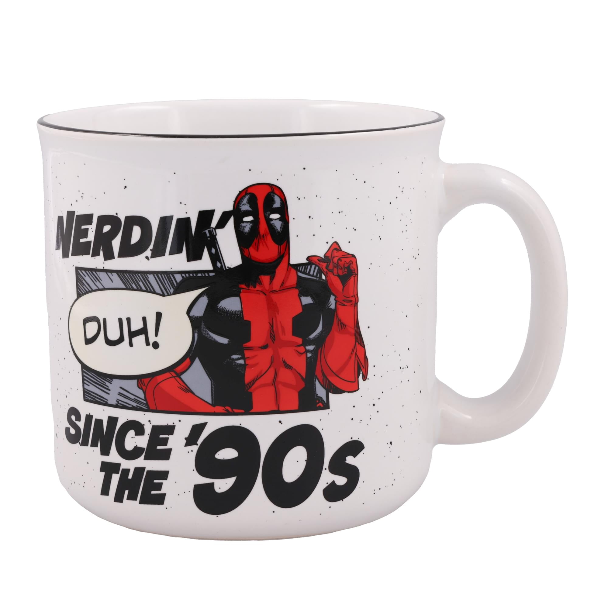 Marvel Deadpool Nerdin Since the 90s 20oz Ceramic Camper Mug - Walmart.com