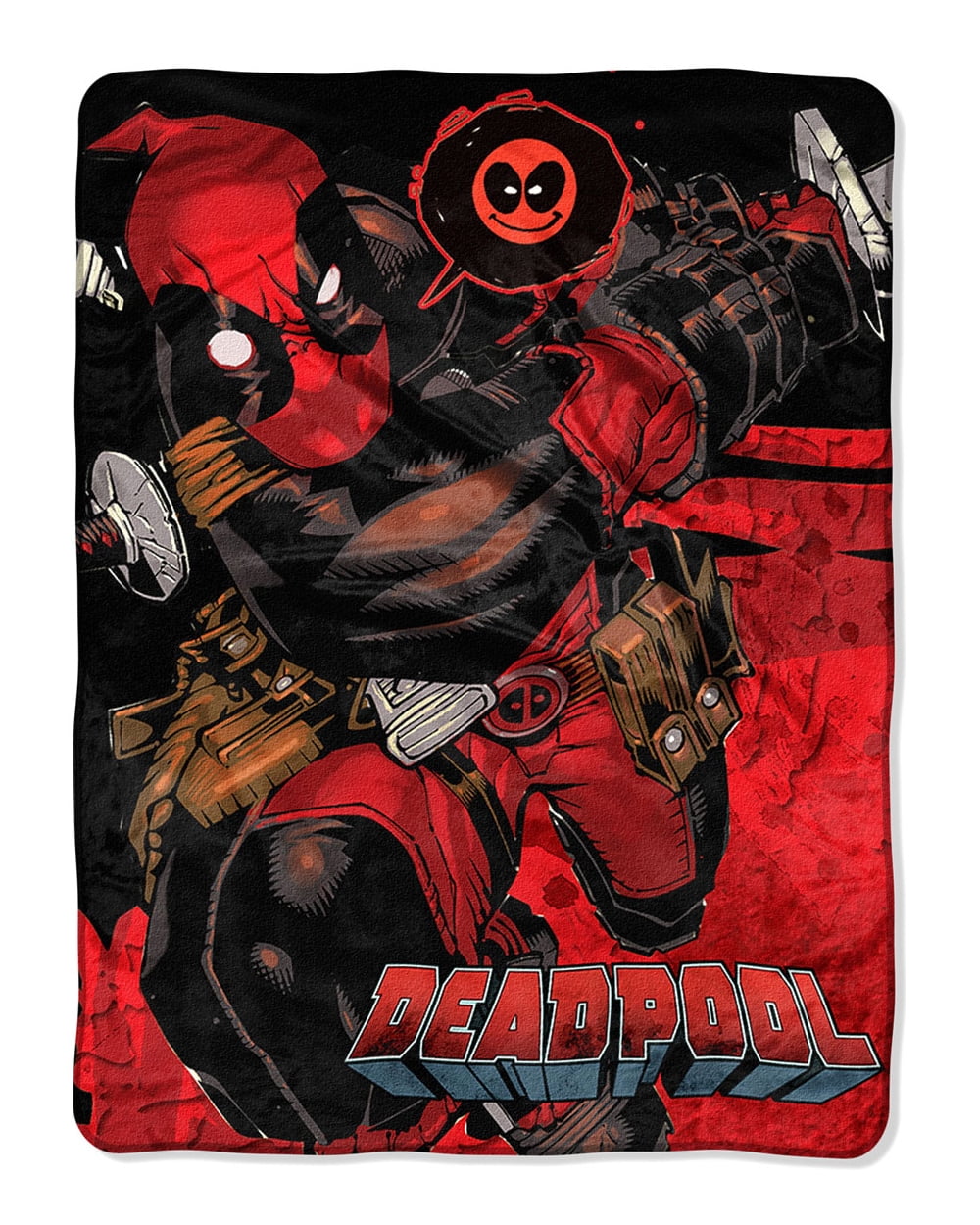 Marvel Deadpool Say Deadpool!! Quote Bubble Character Super Plush Throw ...