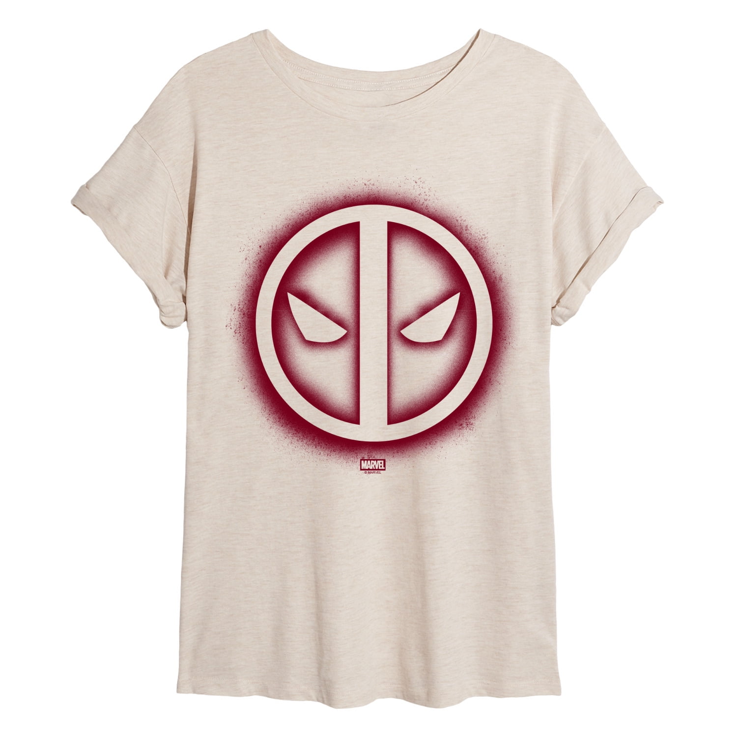 Marvel - Deadpool Logo Spray Paint Graffiti - Women's Oversized Graphic ...