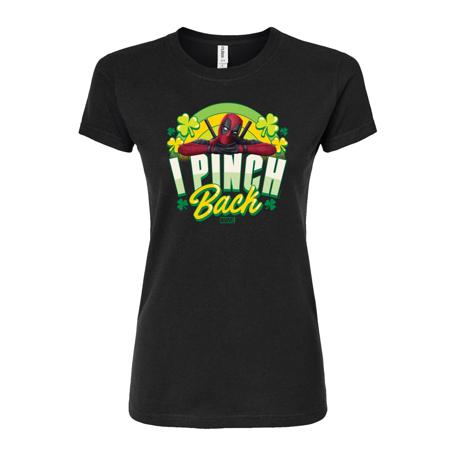Marvel Deadpool - St. Patrick's Day I Pinch Back - Juniors Fitted ...