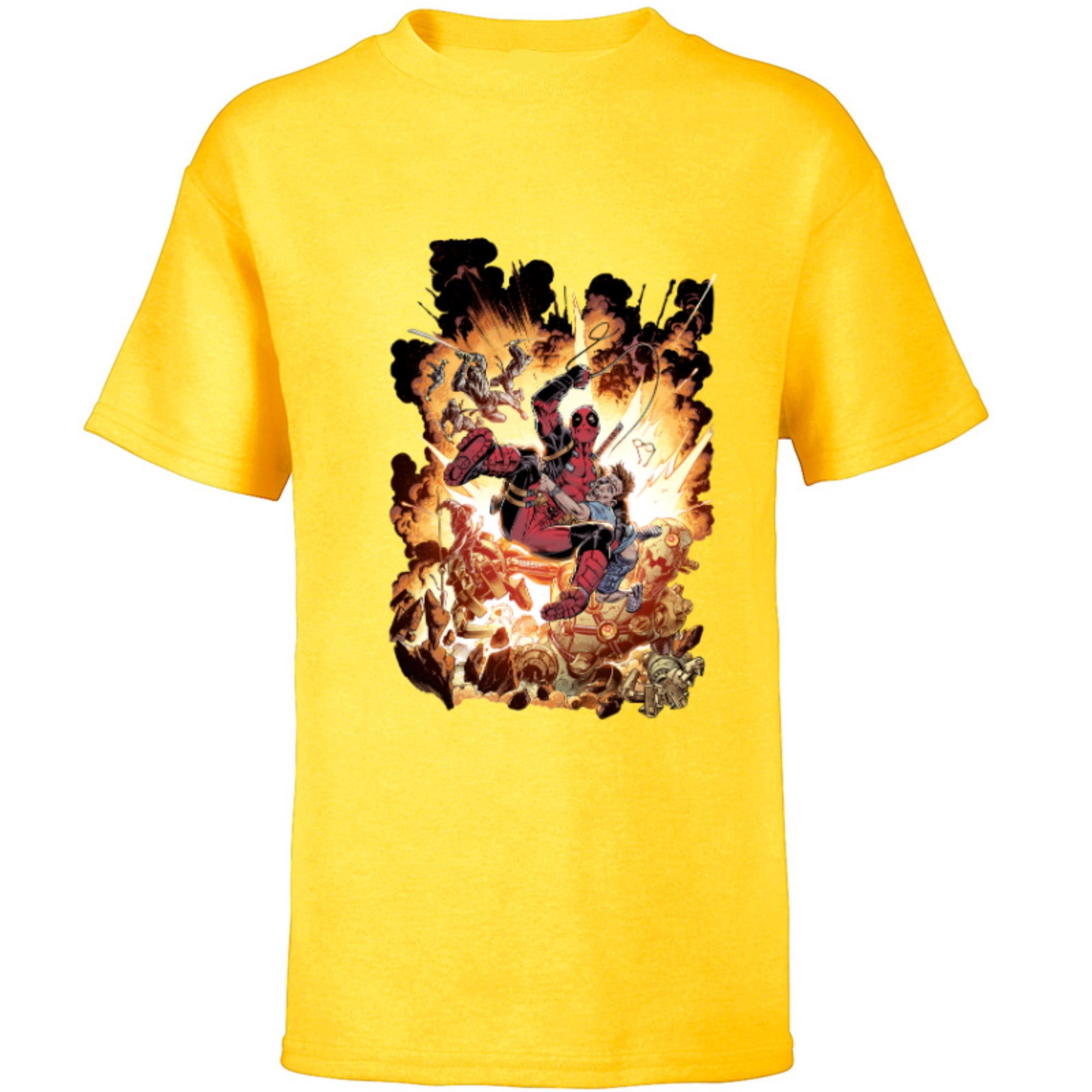 Marvel Deadpool Super Hero Comic Art ‘Splodey Battle - Short Sleeve T ...