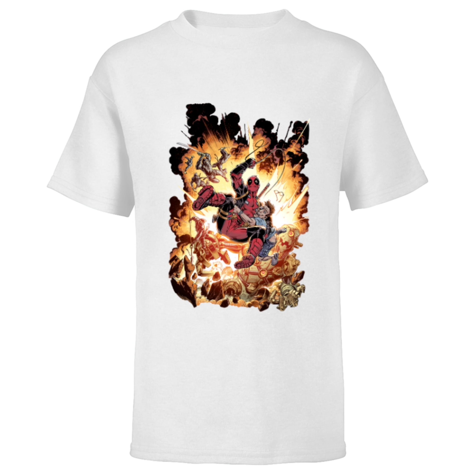 Marvel Deadpool Super Hero Comic Art ‘Splodey Battle - Short Sleeve T ...