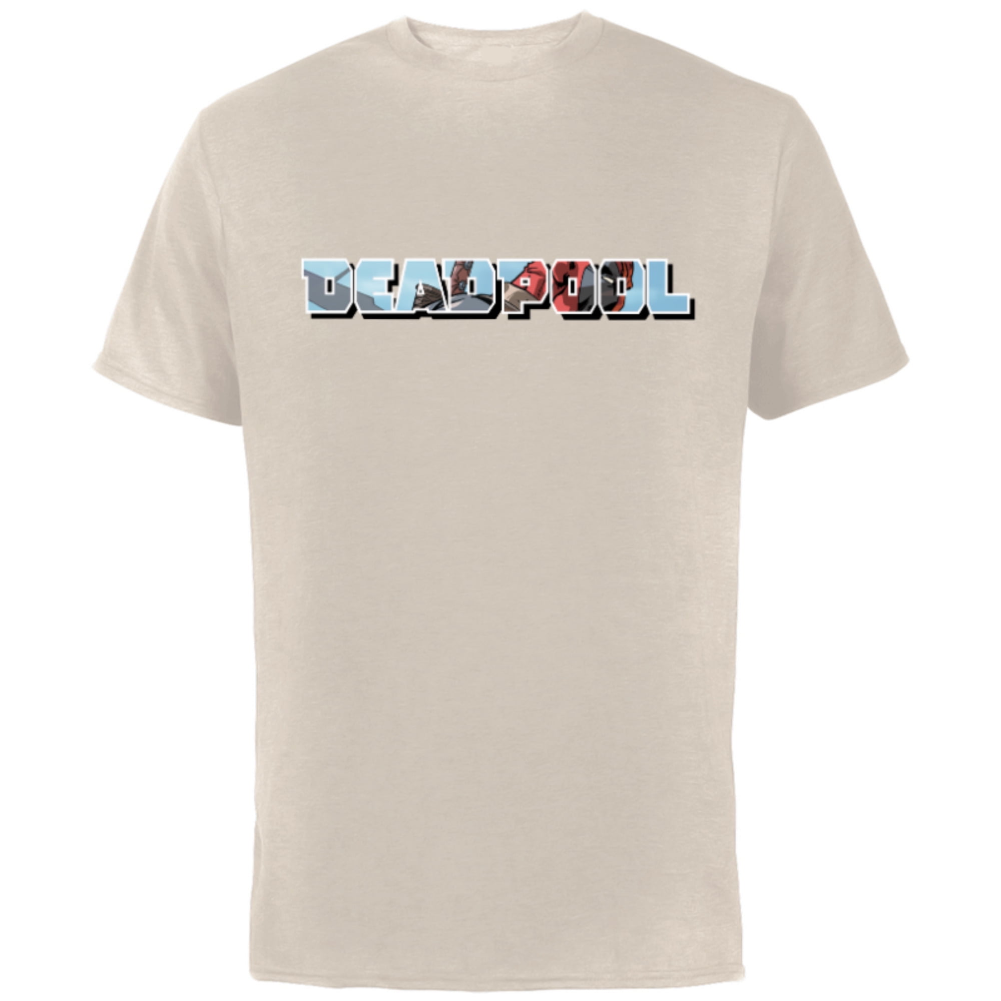 Marvel Deadpool Super Hero Comic Art Window Name Logo - Short Sleeve ...
